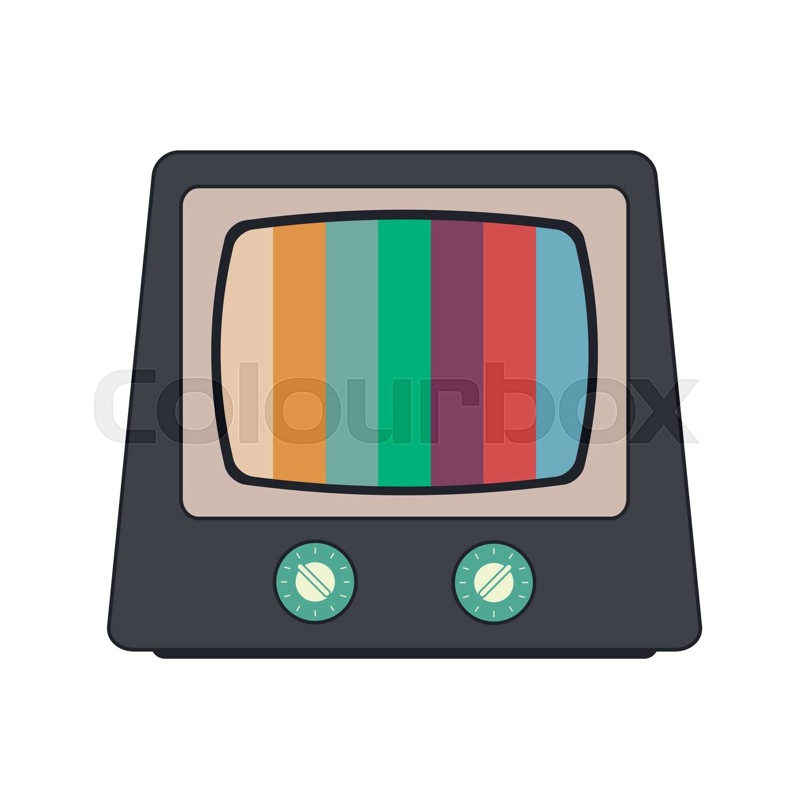 retro classic tv icon | Stock vector | Colourbox