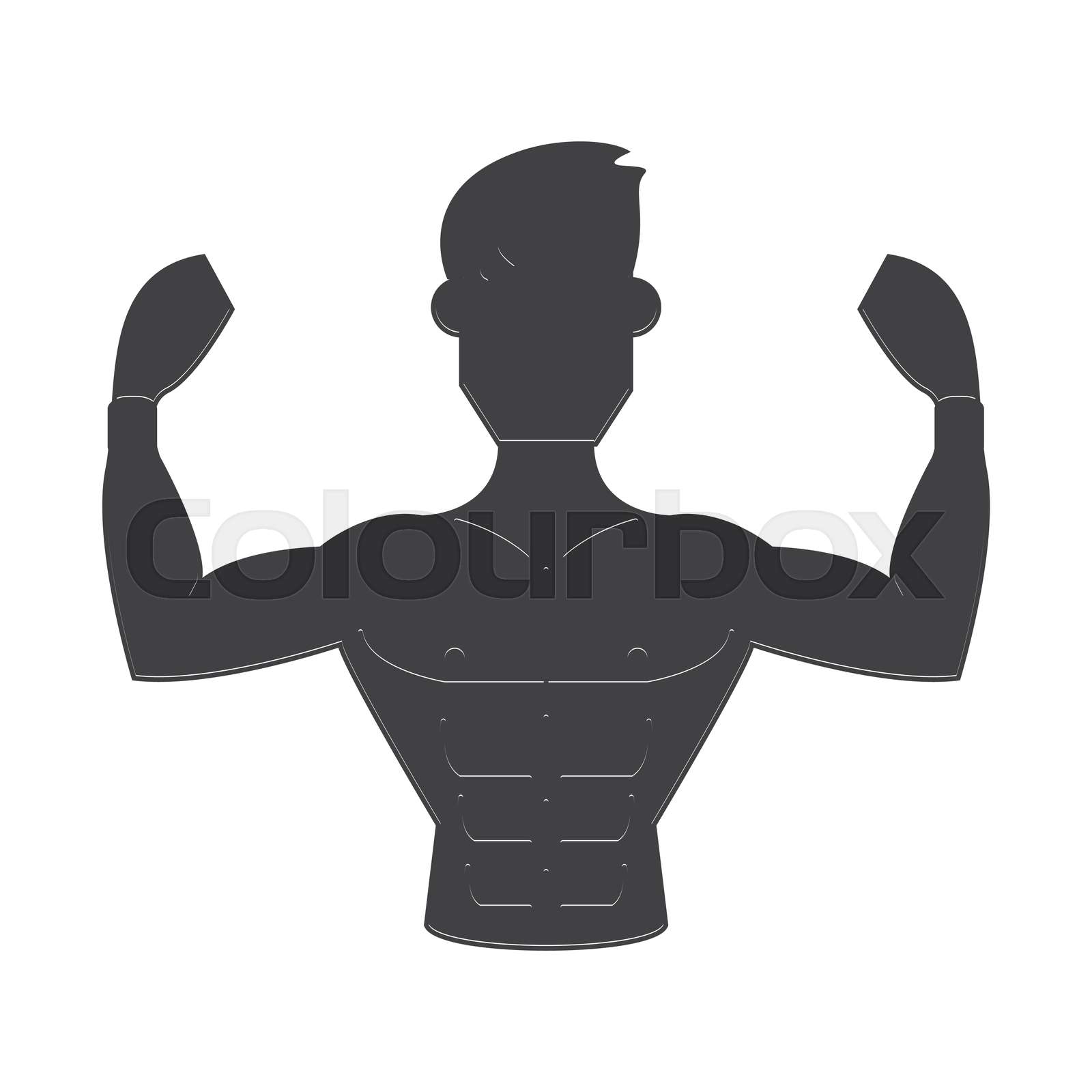 strong man icon | Stock vector | Colourbox