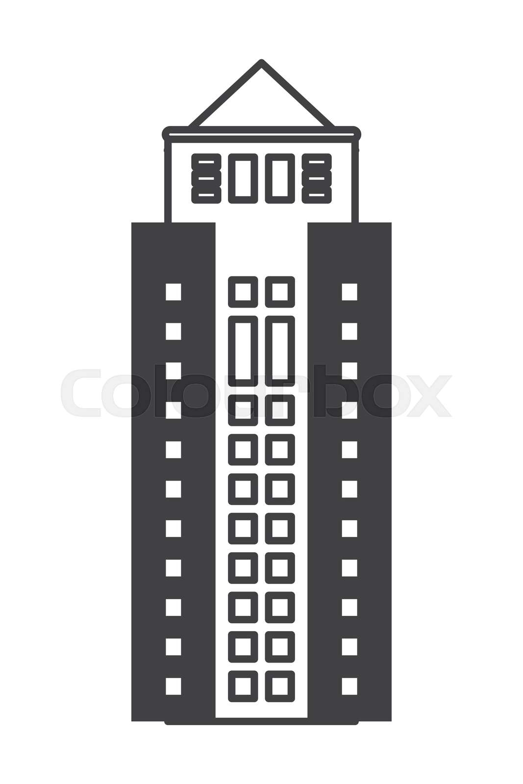 tall building icon | Stock vector | Colourbox