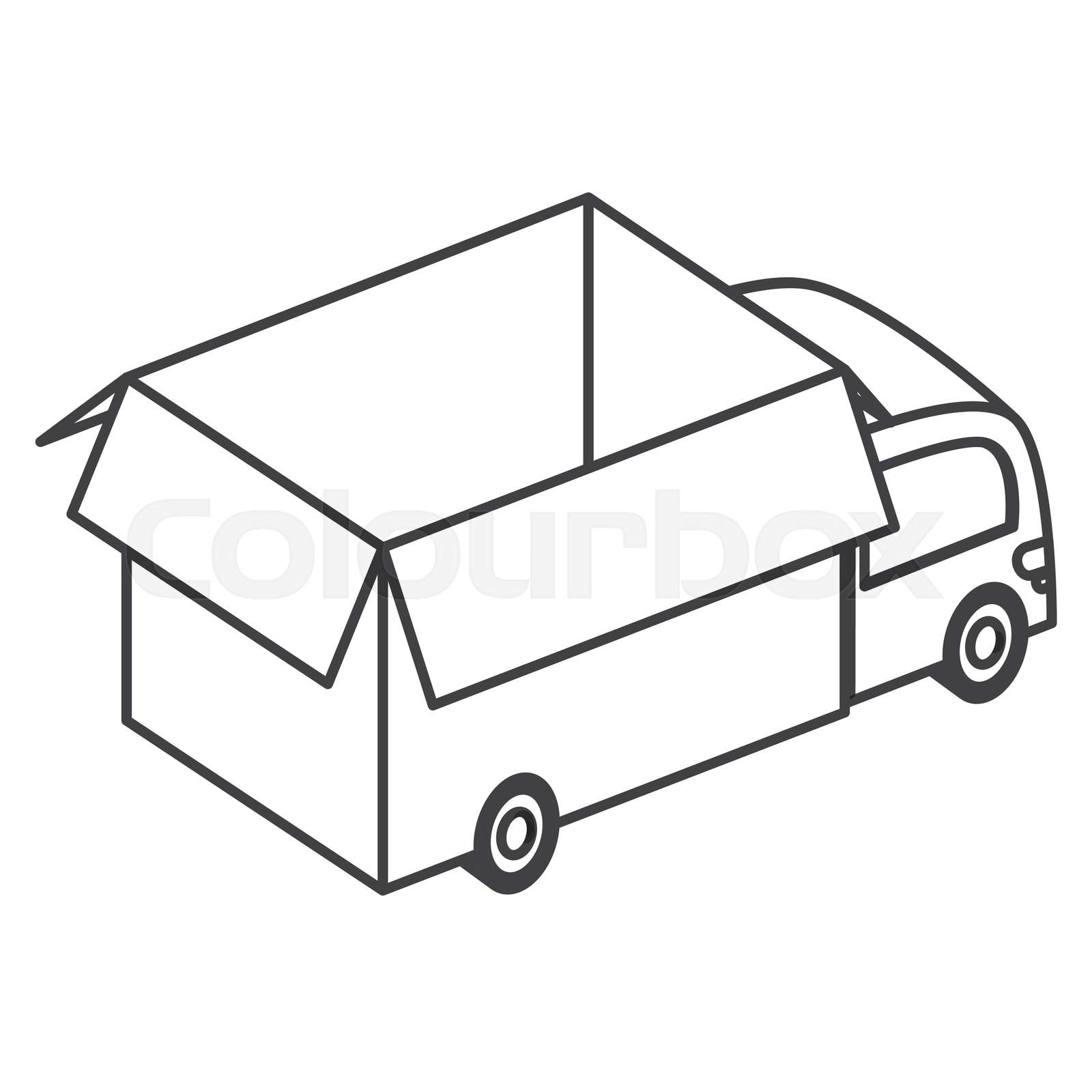 box truck icon | Stock vector | Colourbox