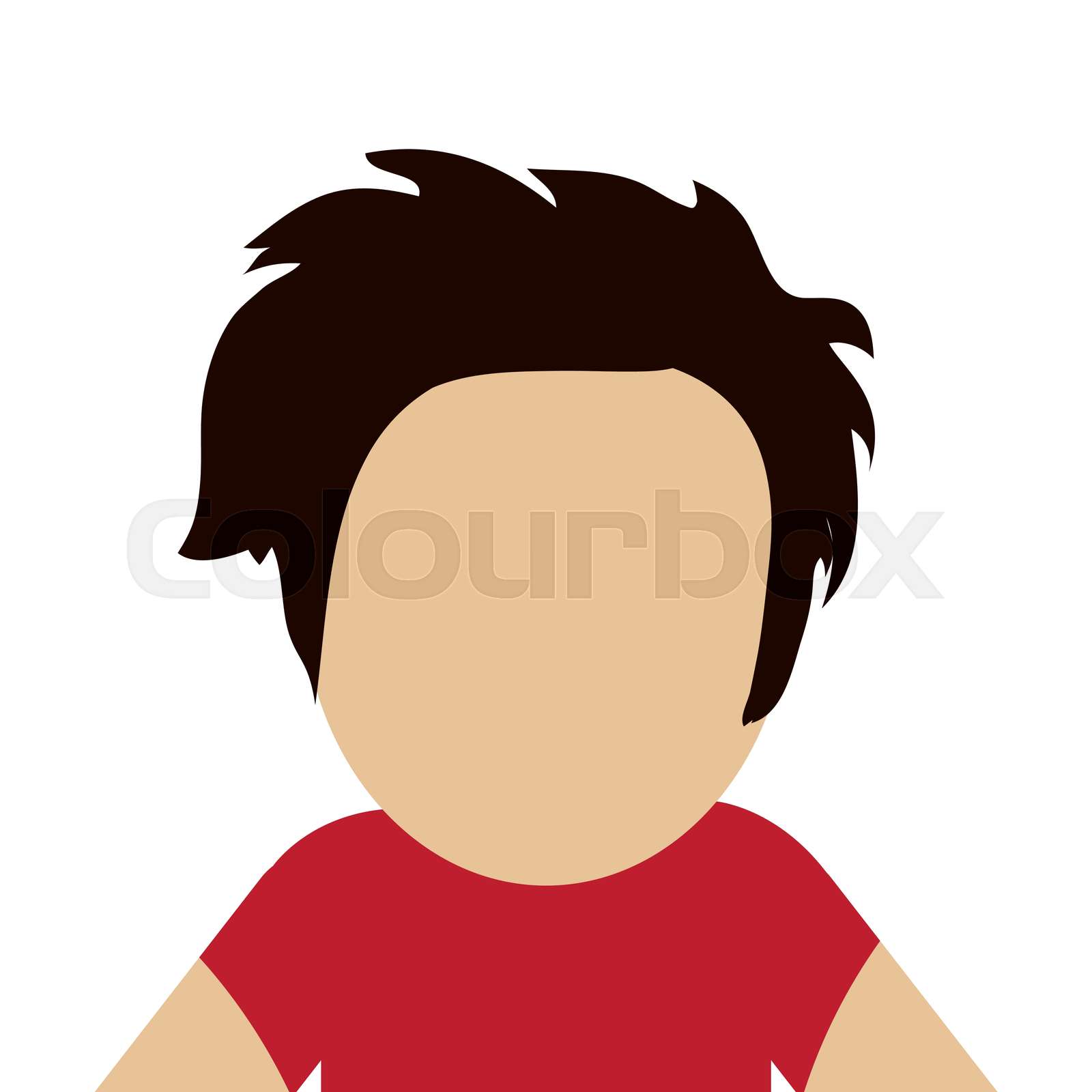 faceless head of man icon | Stock vector | Colourbox