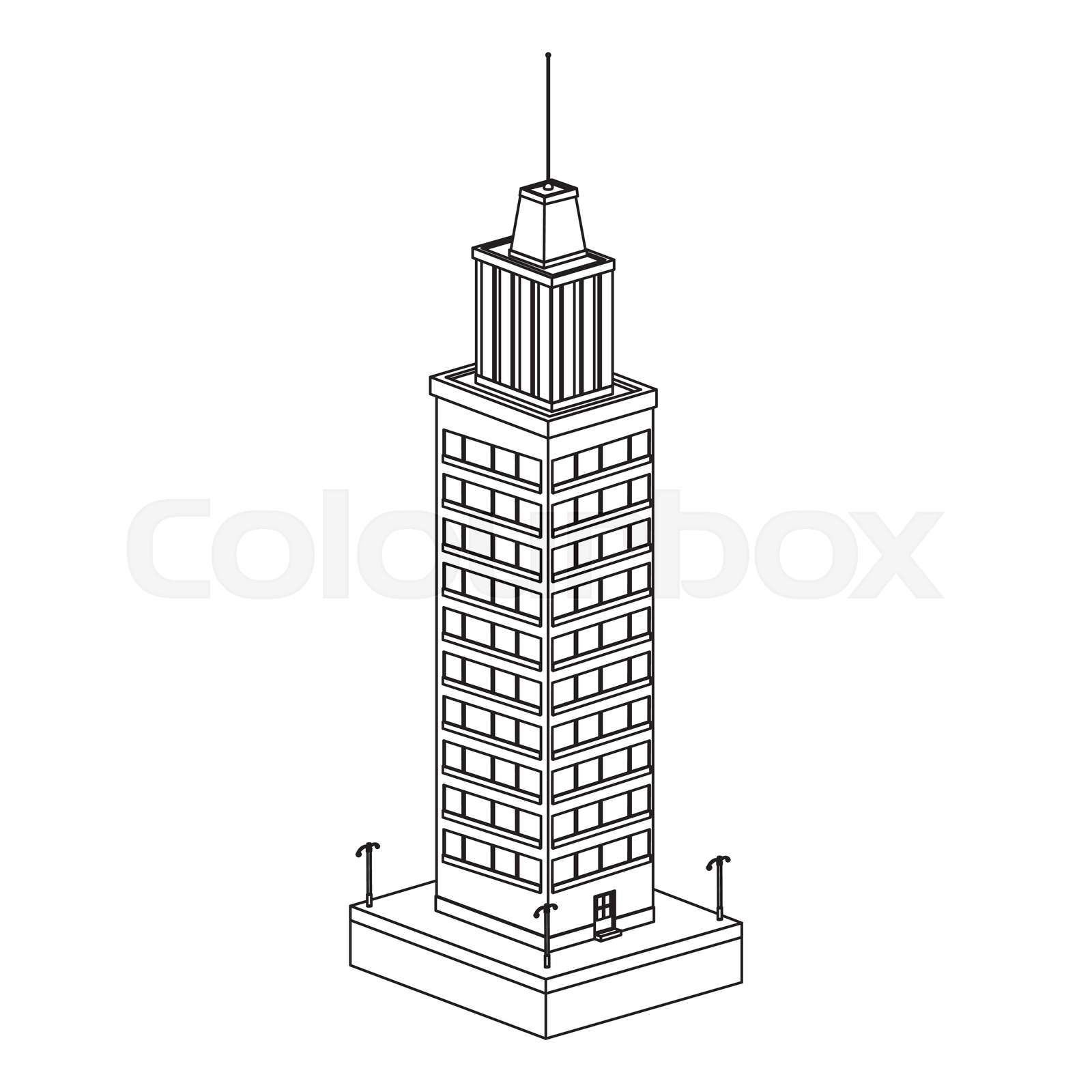 tall building icon | Stock vector | Colourbox