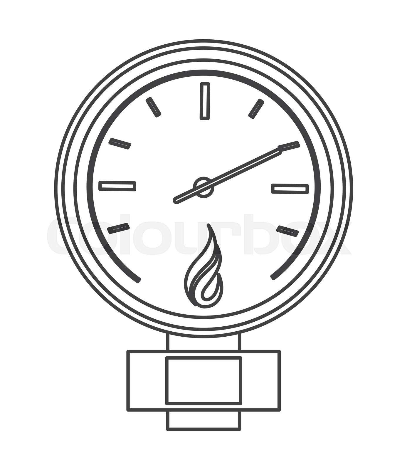 manometer or pressure gauge icon | Stock vector | Colourbox