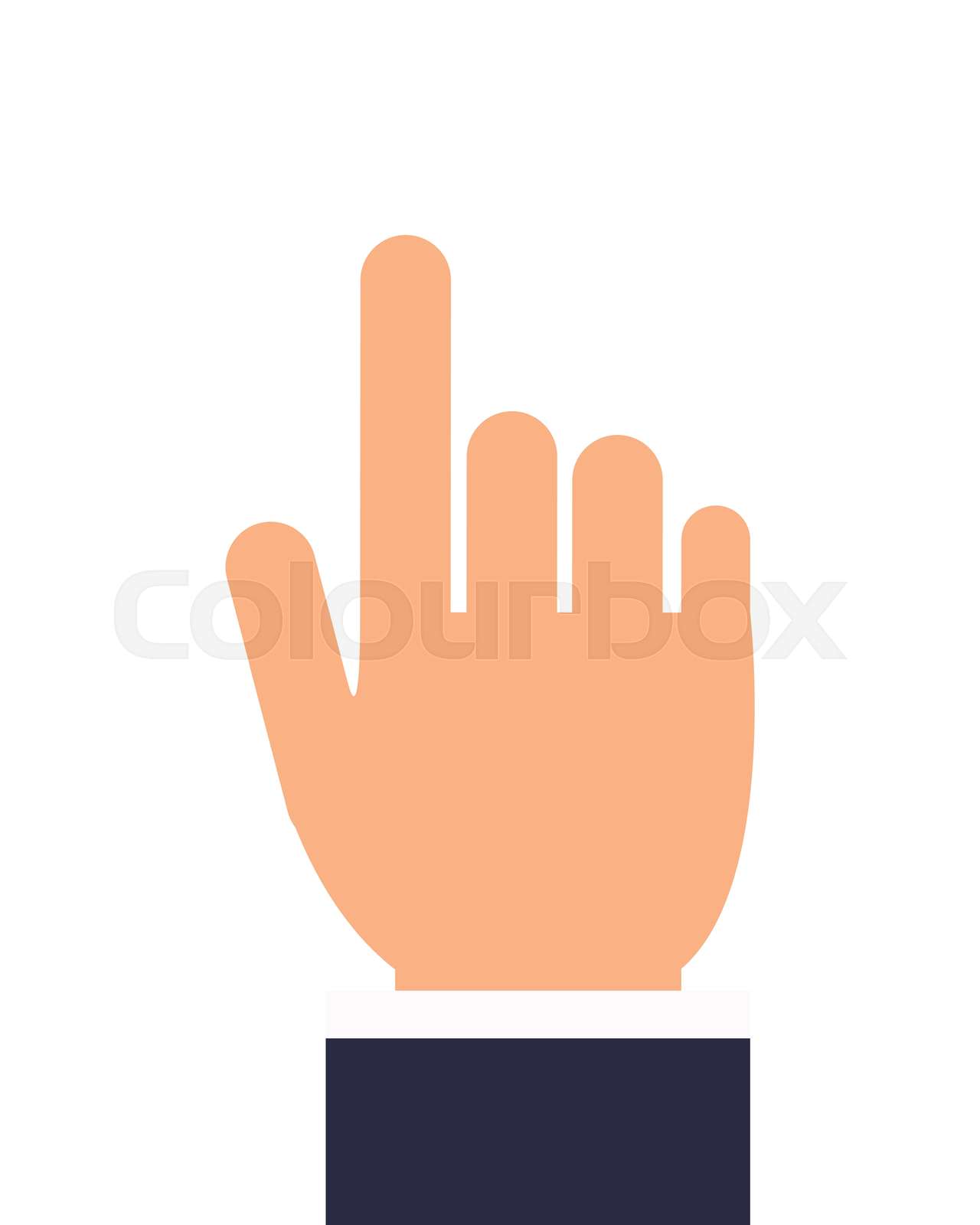 hand with extended index finger icon | Stock vector | Colourbox