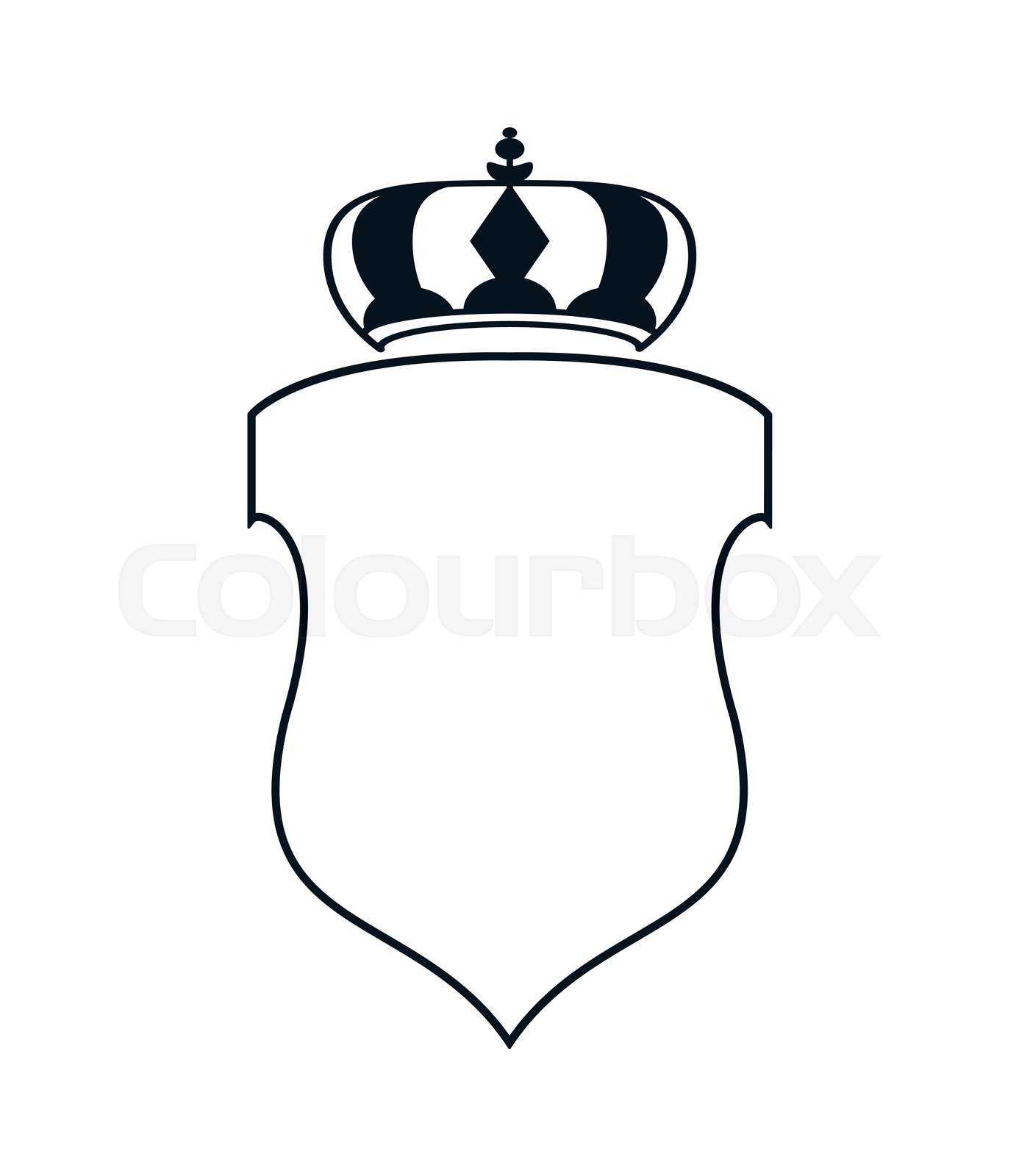 crest with crown icon | Stock vector | Colourbox