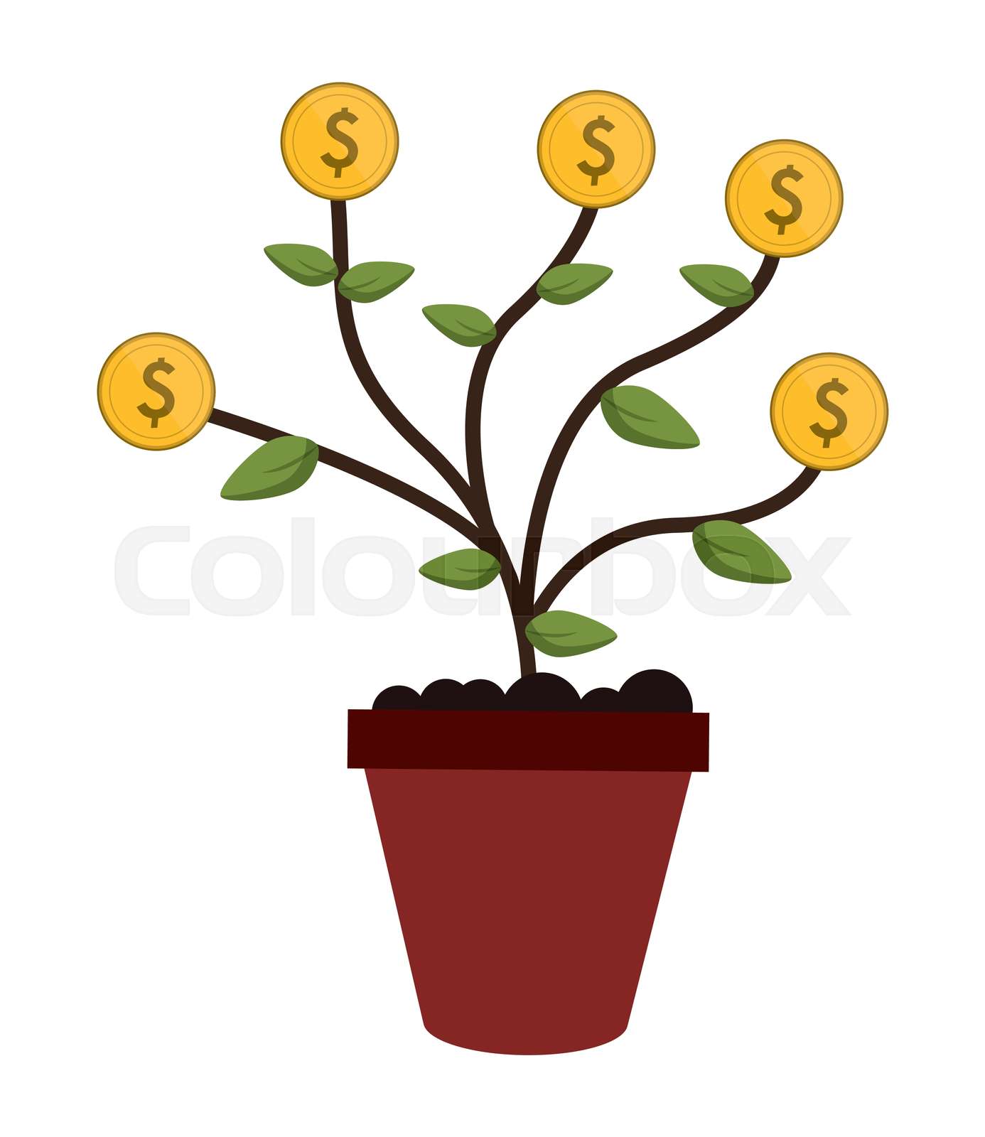 money plant icon | Stock vector | Colourbox