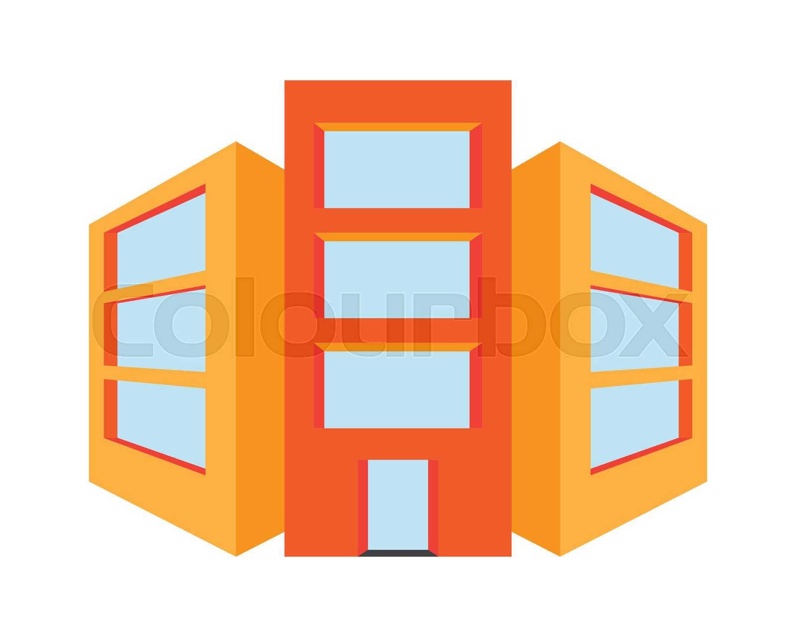 three buildings icon | Stock vector | Colourbox