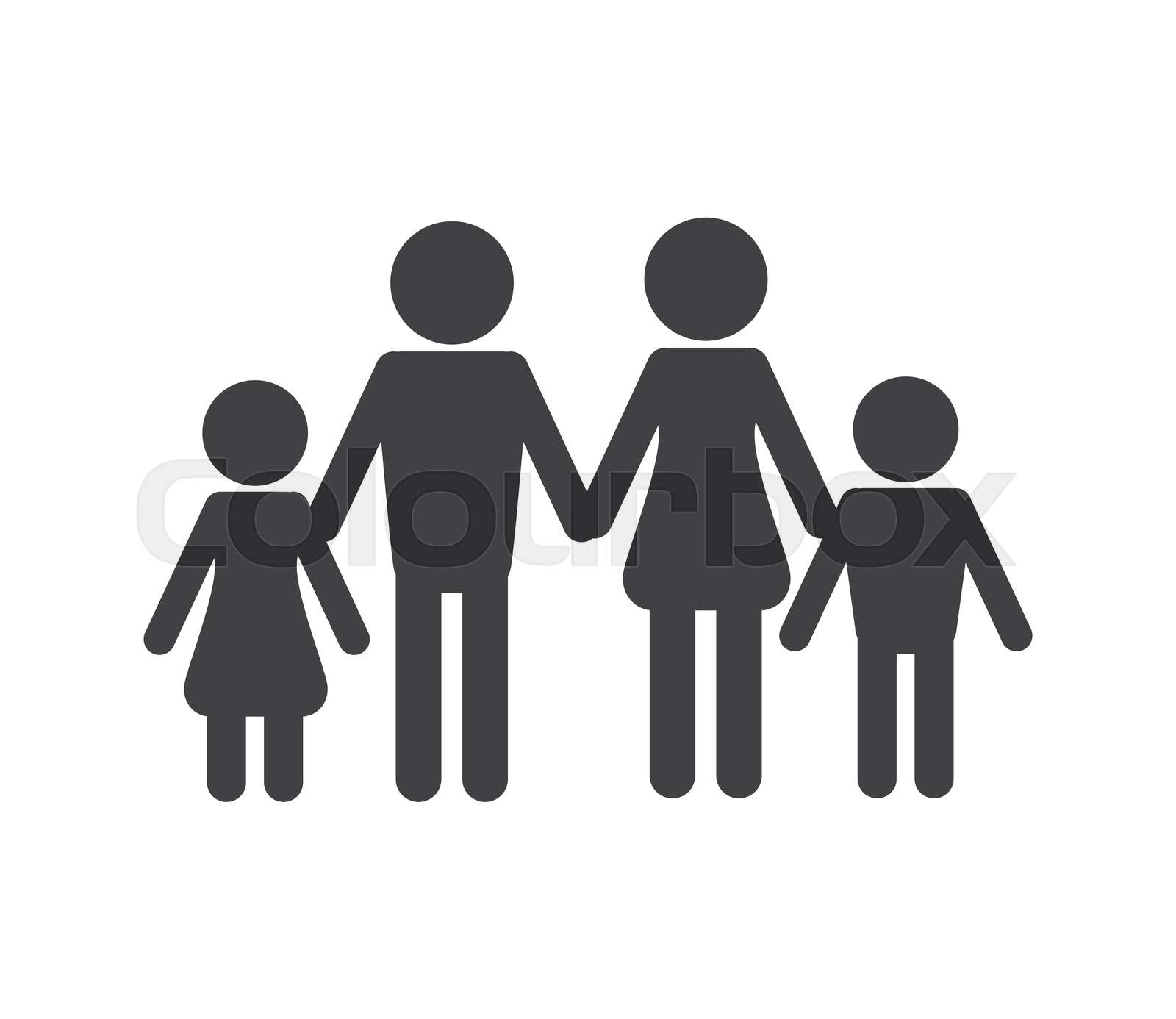family pictogram icon | Stock vector | Colourbox