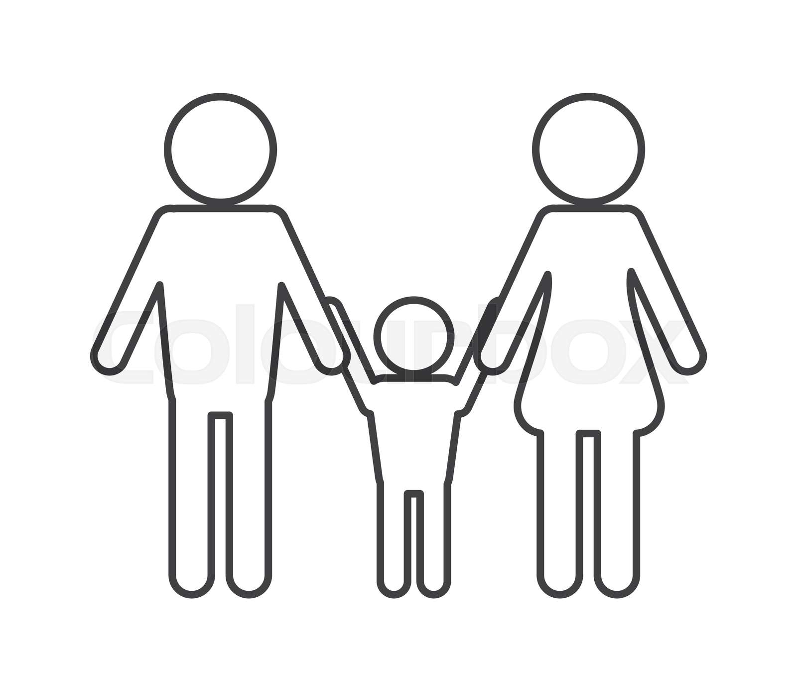 family pictogram icon | Stock vector | Colourbox