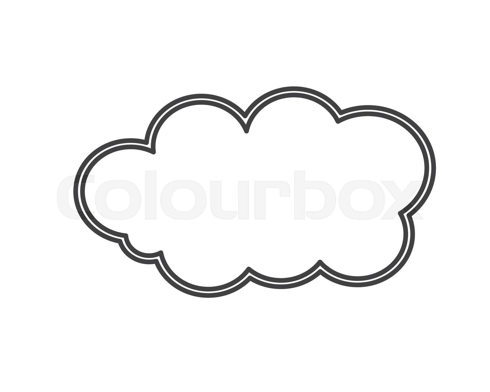 single cloud shape icon | Stock vector | Colourbox