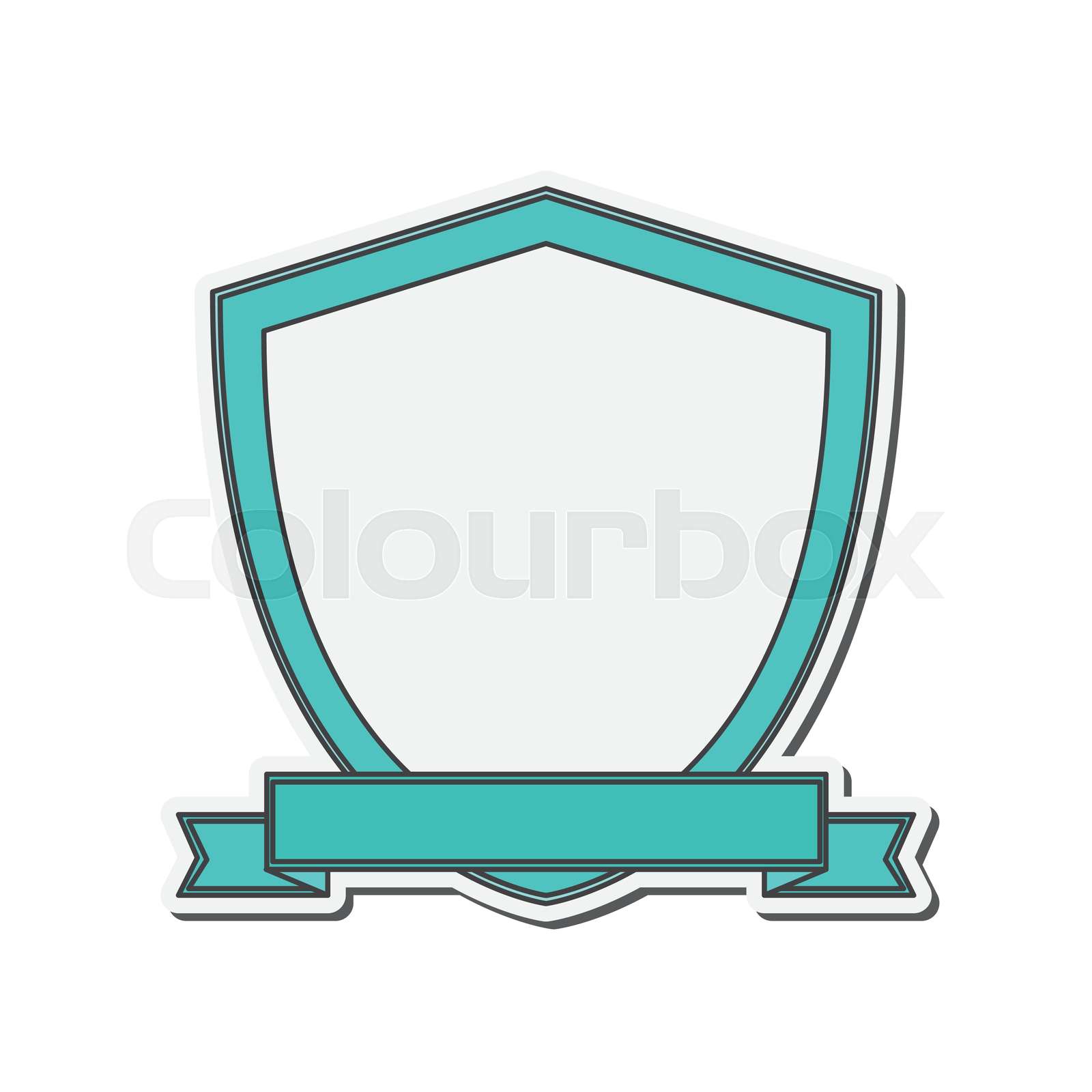 shield ribbon banner design | Stock vector | Colourbox