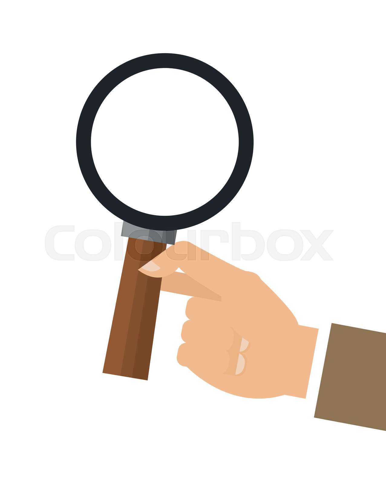 hand holding magnifying glass icon | Stock vector | Colourbox