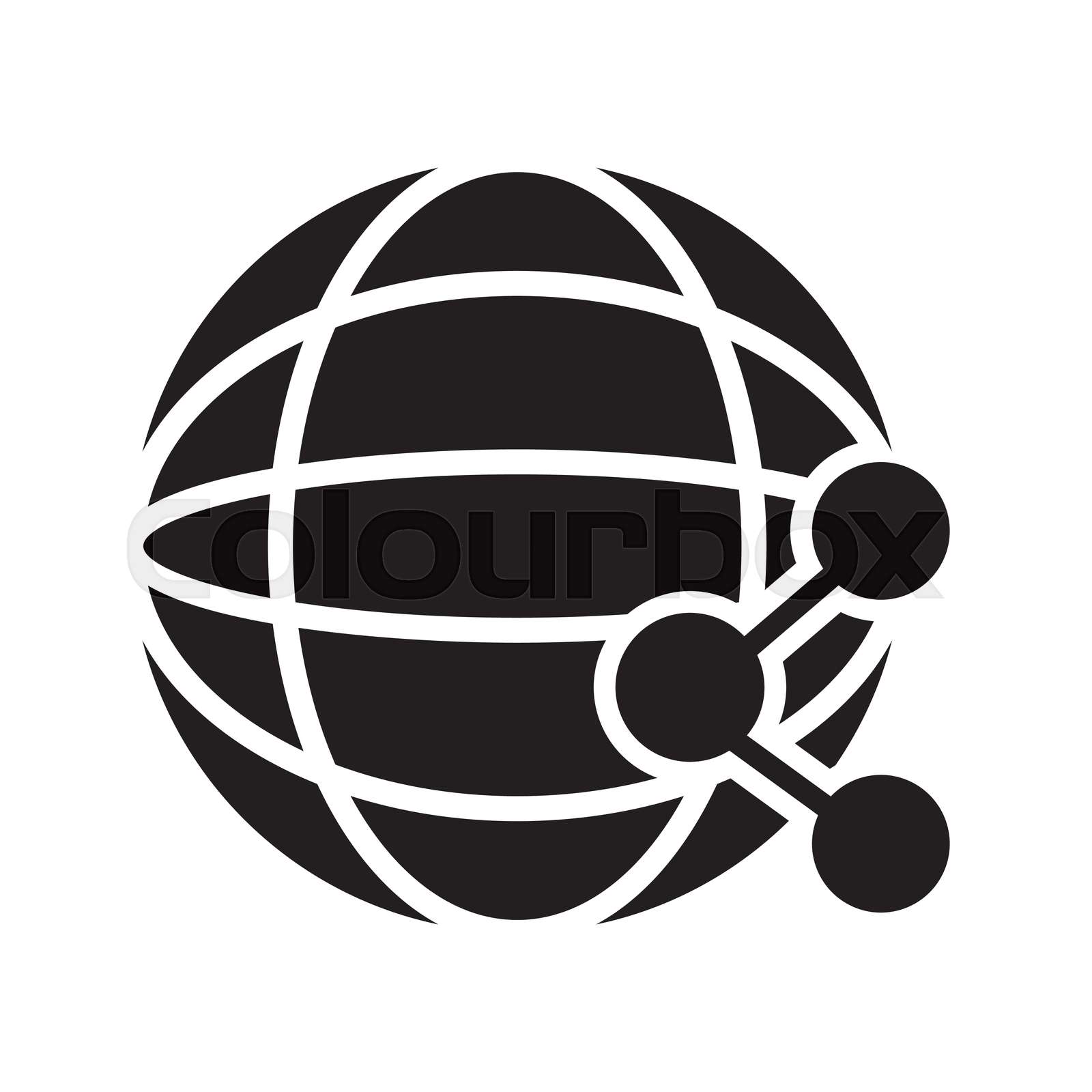 earth globe diagram and connectivity icon | Stock vector | Colourbox
