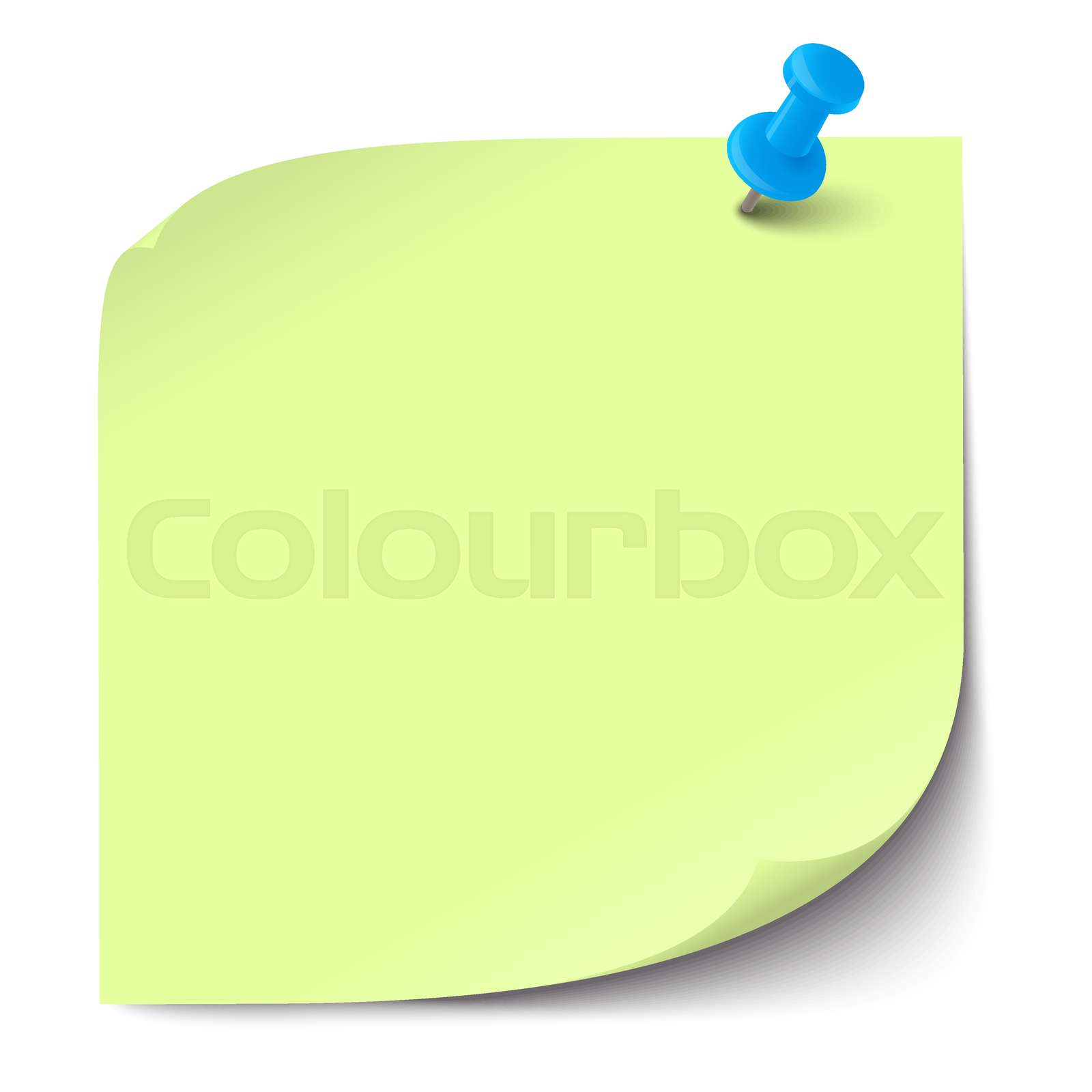 sticky note with pin needle | Stock vector | Colourbox