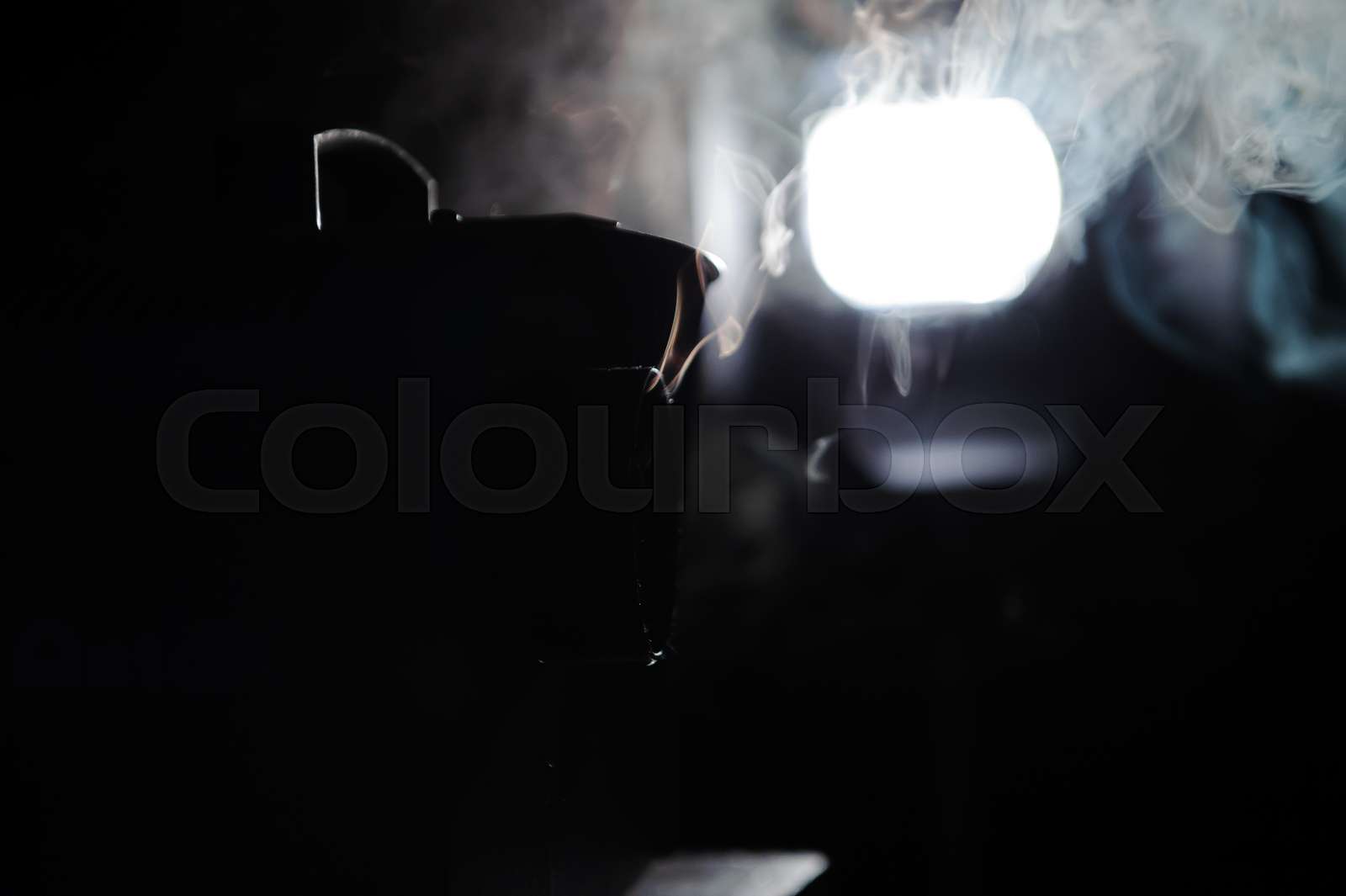 lights in smoke, studio lights shining through the smoke | Stock image ...