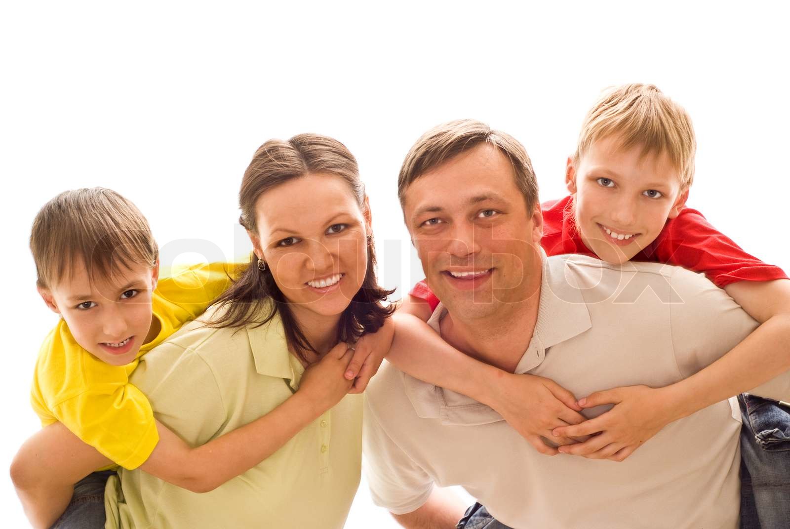 parents with their two children | Stock image | Colourbox