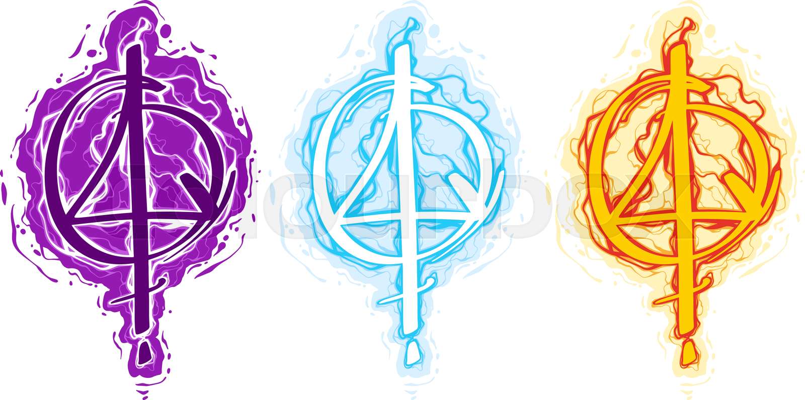 Cartoon magic spell symbol or sign set | Stock vector | Colourbox