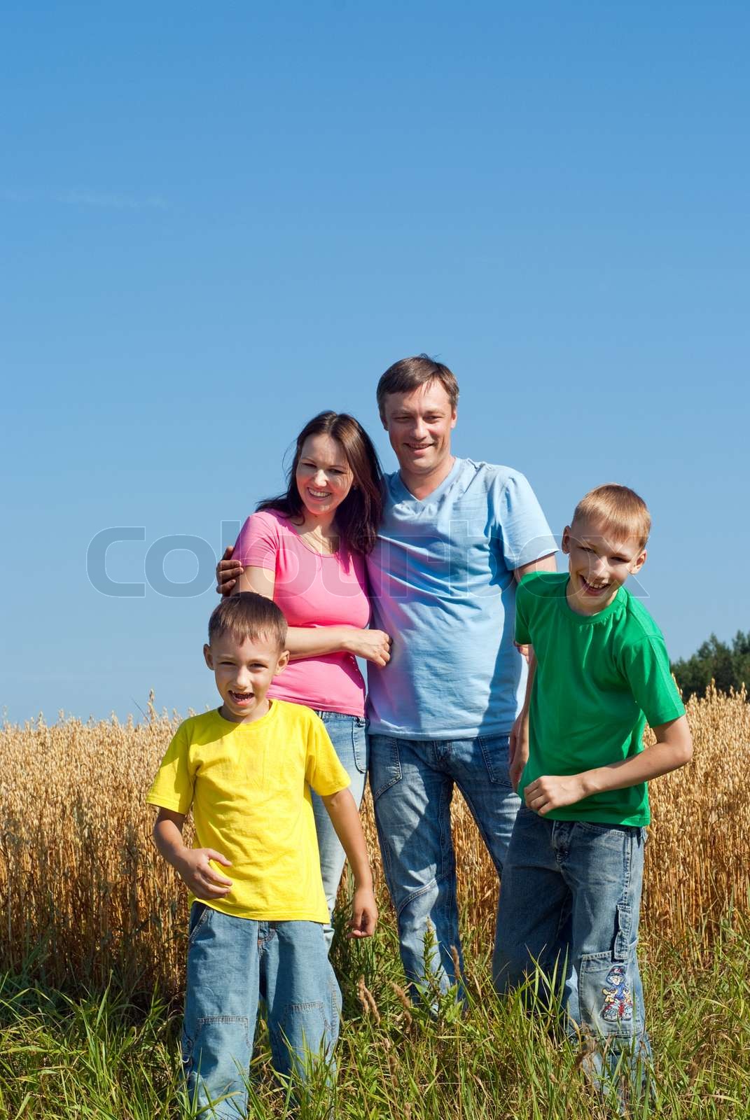 happy famaly at the nature | Stock image | Colourbox