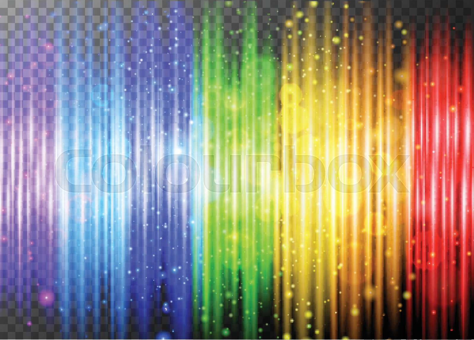 Background template with rainbow lights | Stock vector | Colourbox