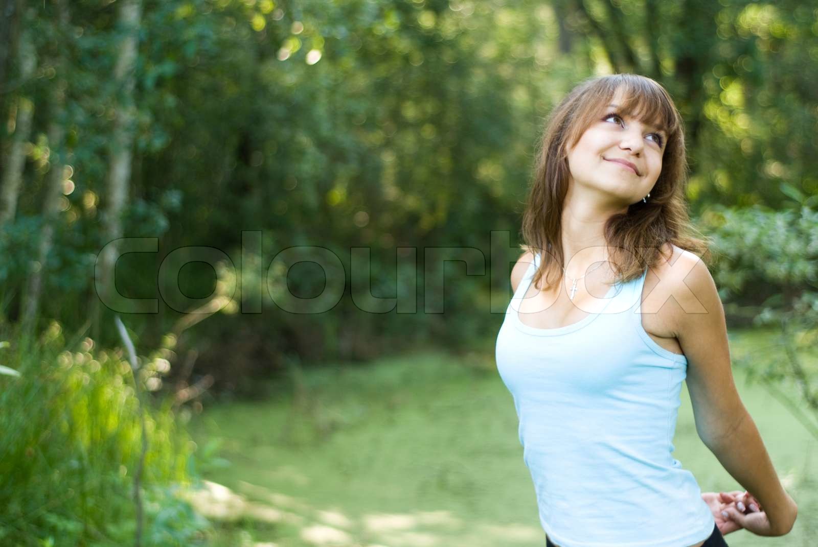 happy girl standing | Stock image | Colourbox