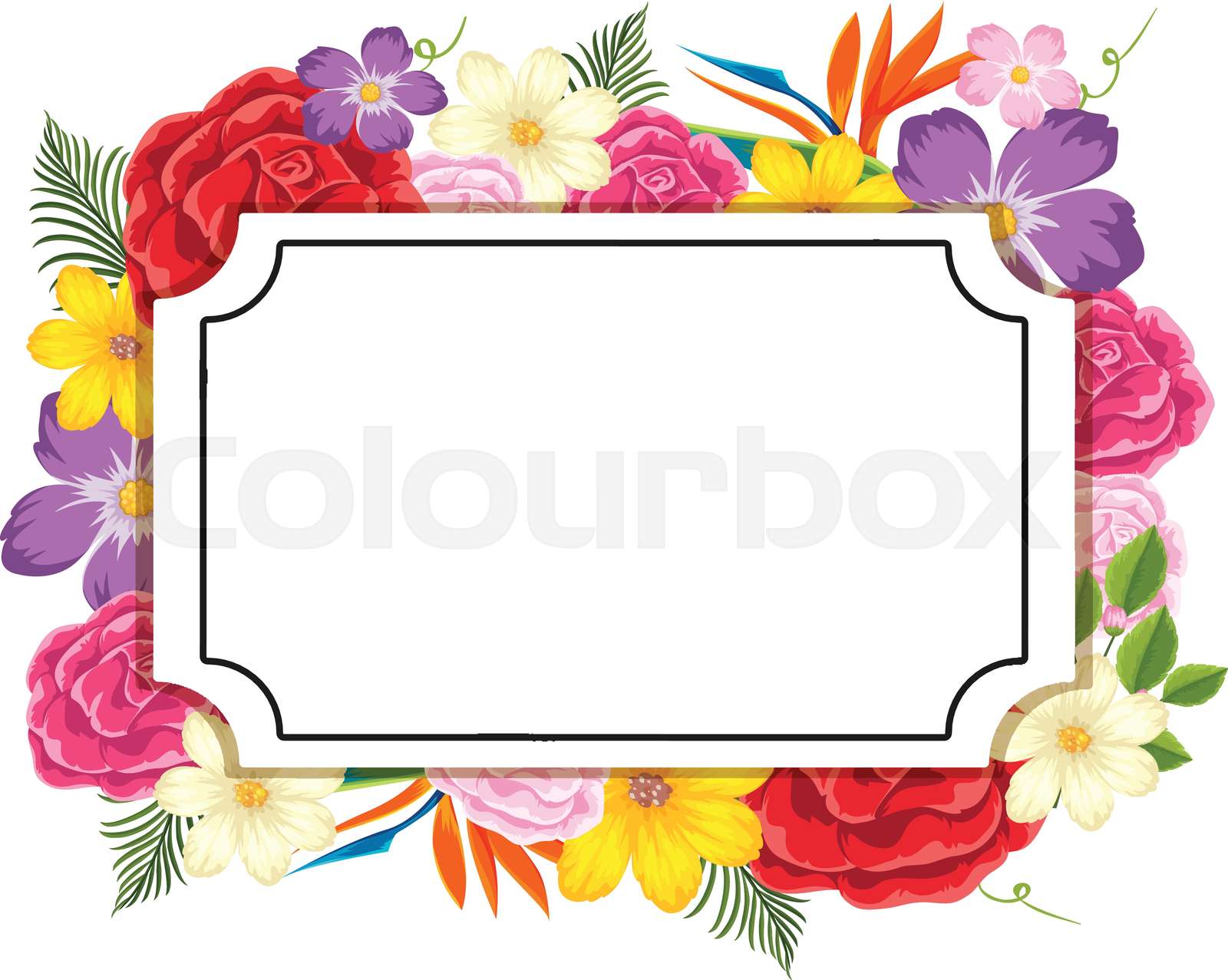 Colourful Flower Border Designs