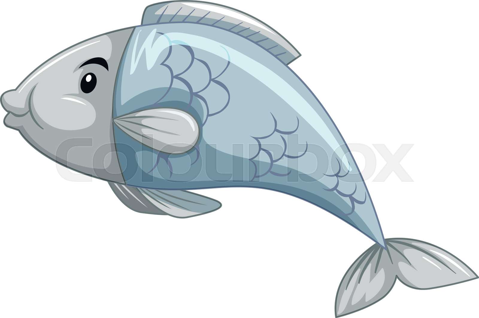 A cartoon simple fish | Stock vector | Colourbox