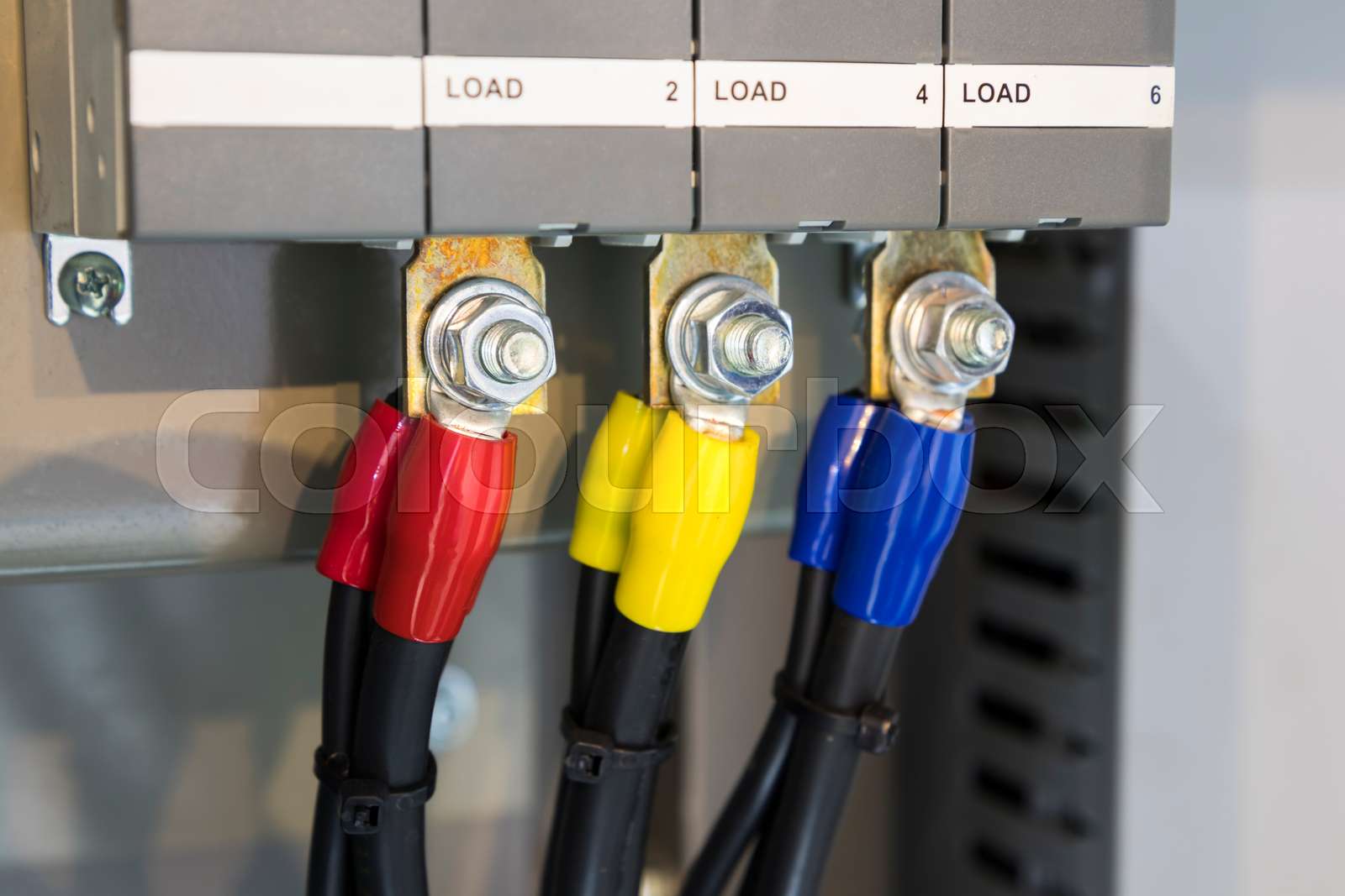 wire connectors in Control panel | Stock image | Colourbox