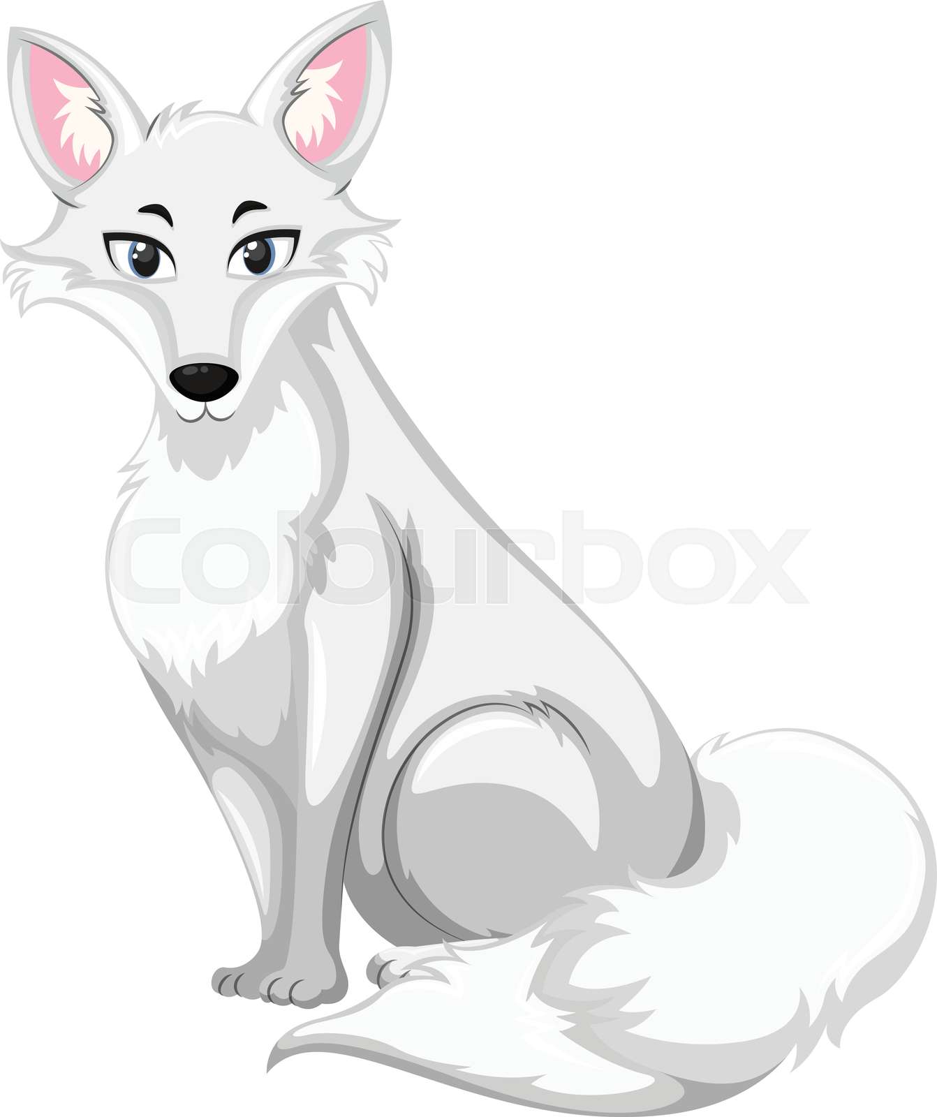 ulv, tegning, sne | Stock vektor | Colourbox