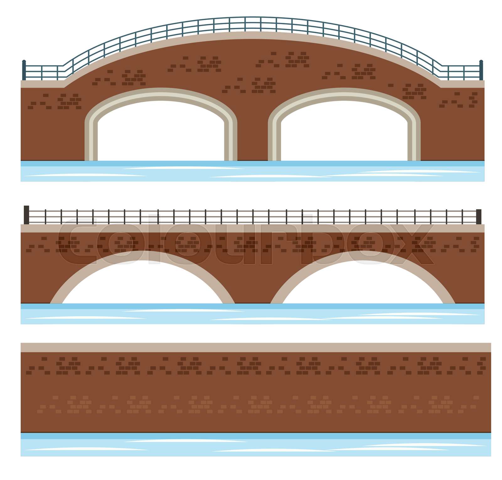A Set of River Bridge | Stock vector | Colourbox