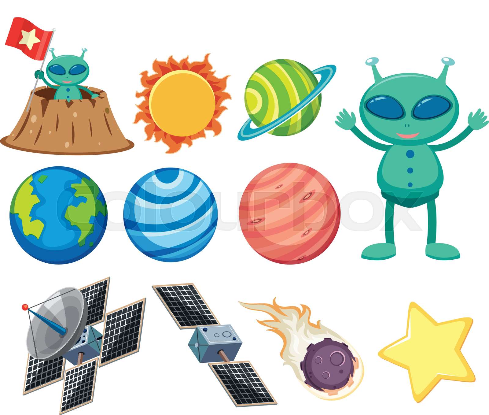 A Set of Space Element | Stock vector | Colourbox