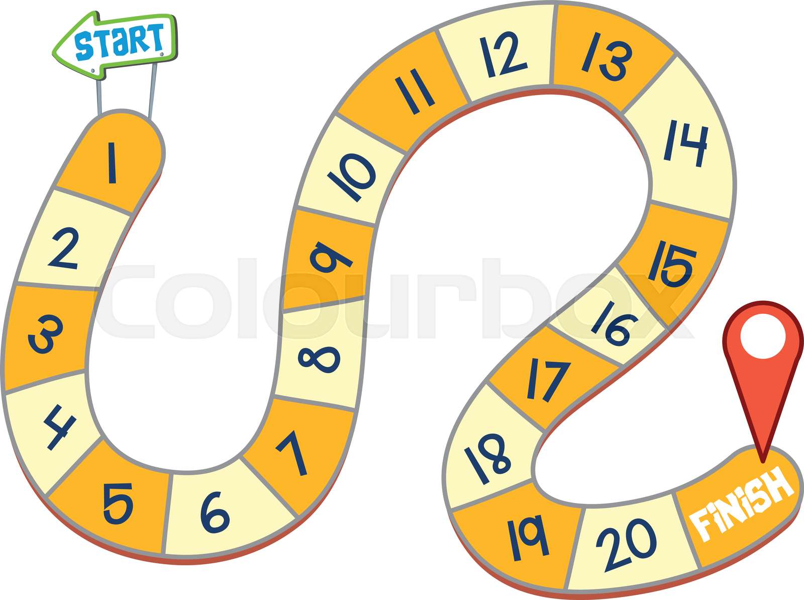 Simple board game template | Stock vector | Colourbox