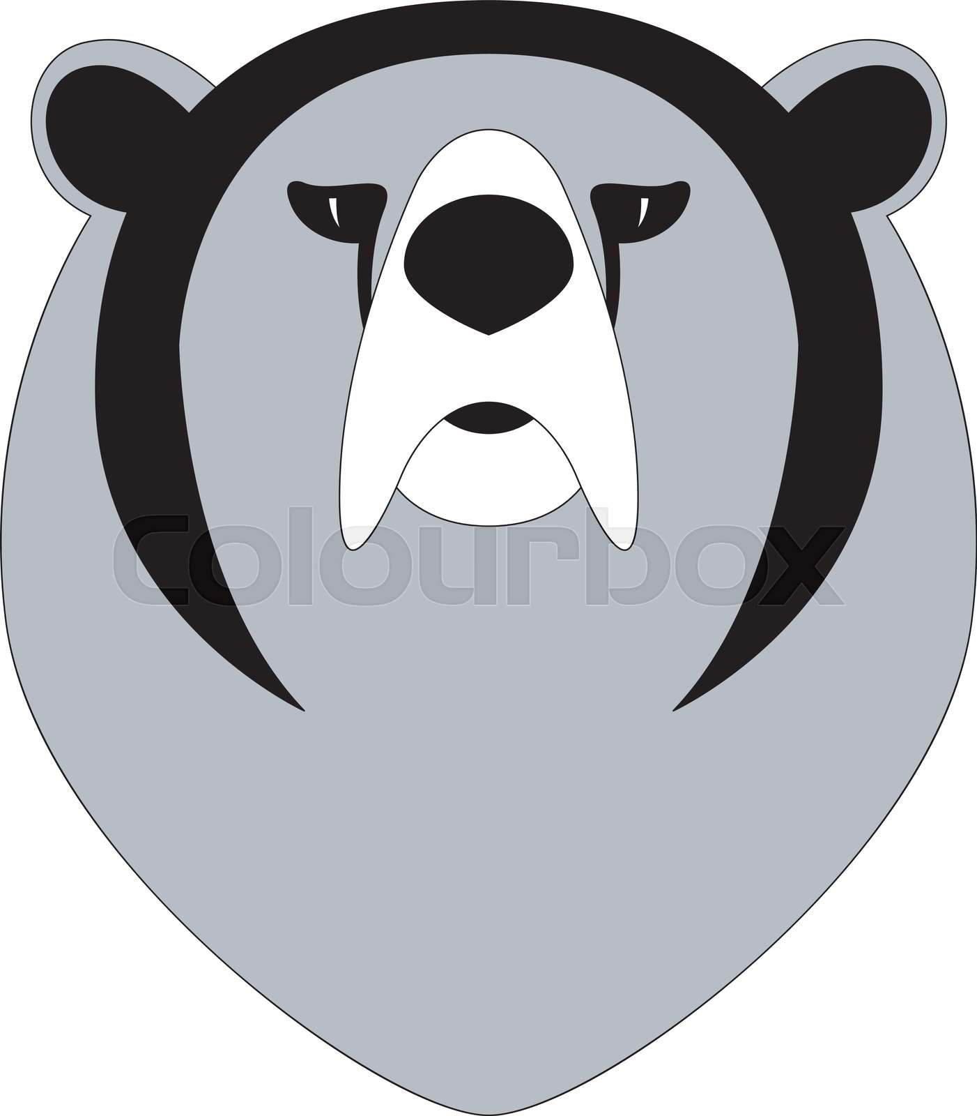 bear face, vector | Stock vector | Colourbox