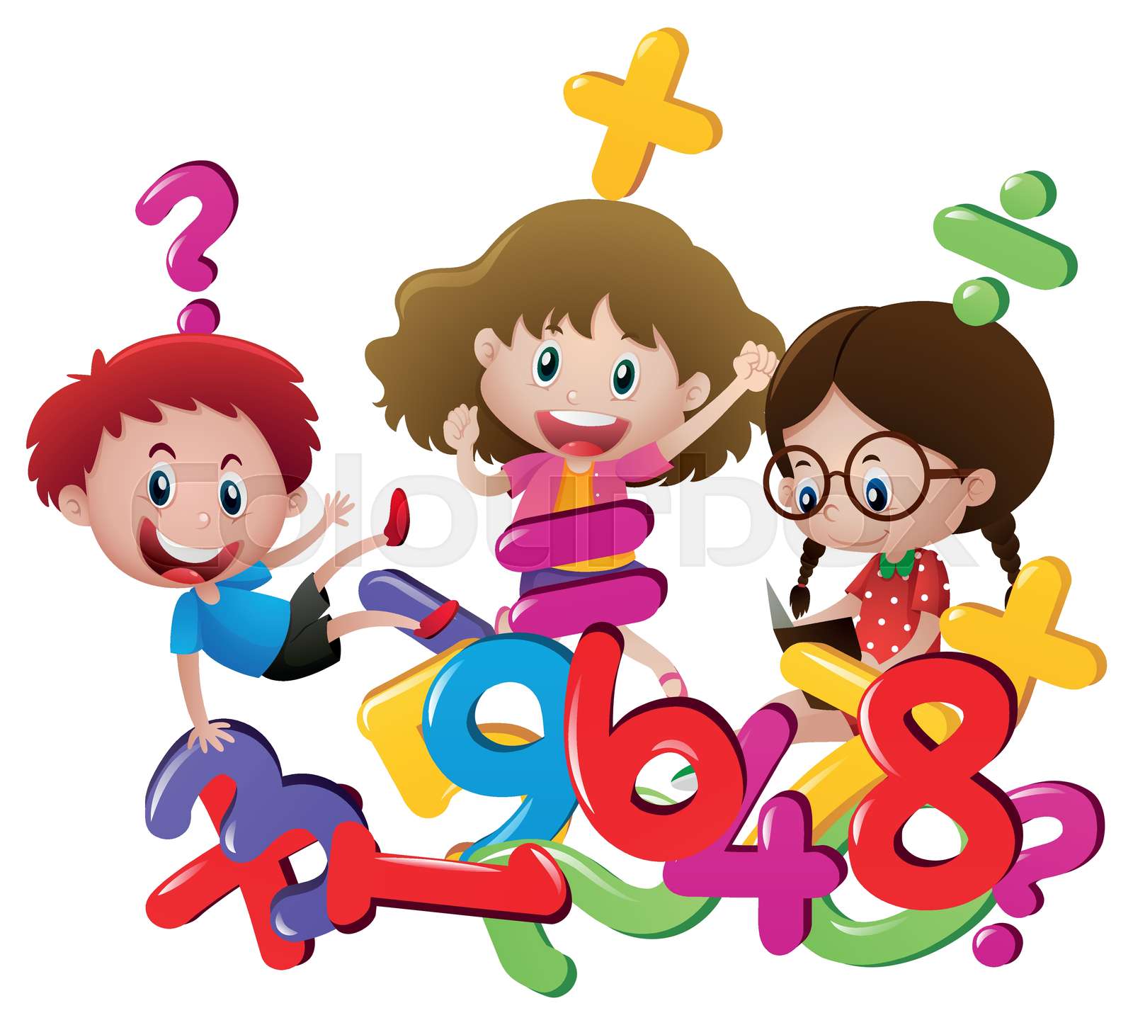 Math Numbers Cartoon