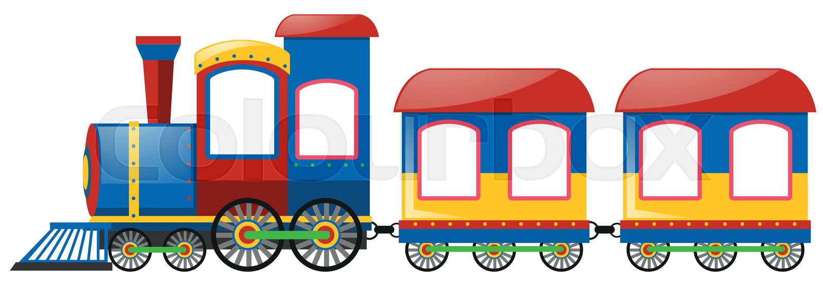 Train with two bogies | Stock vector | Colourbox