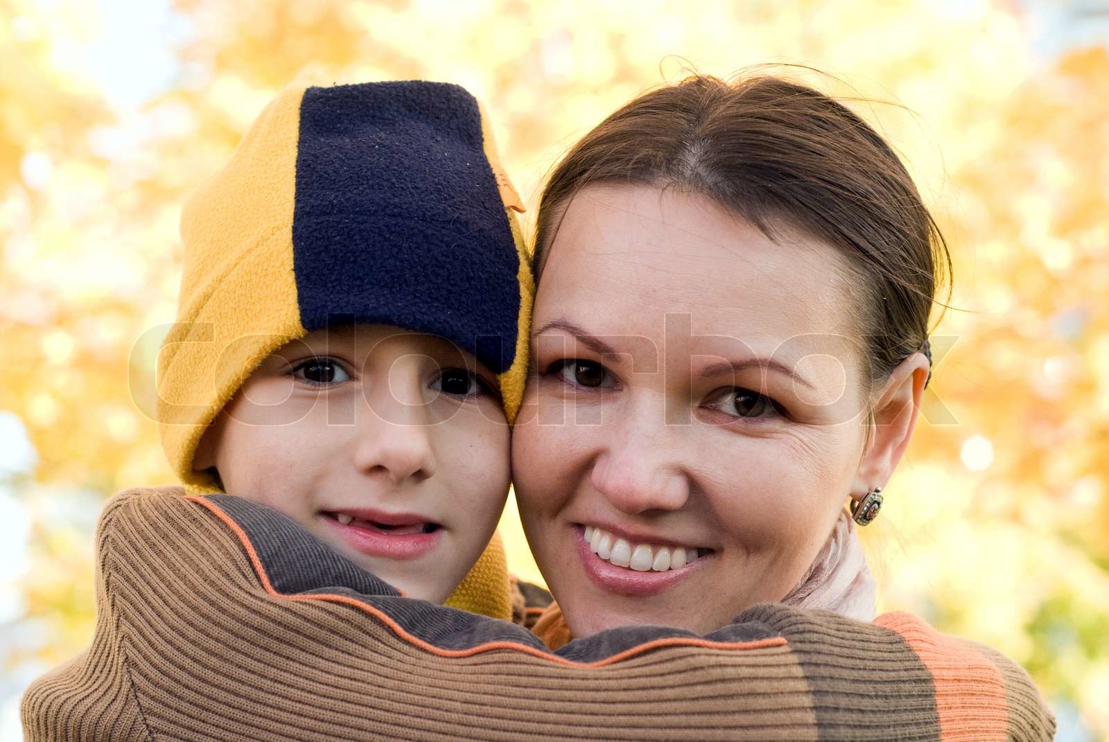Mom And Nice Son Stock Image Colourbox