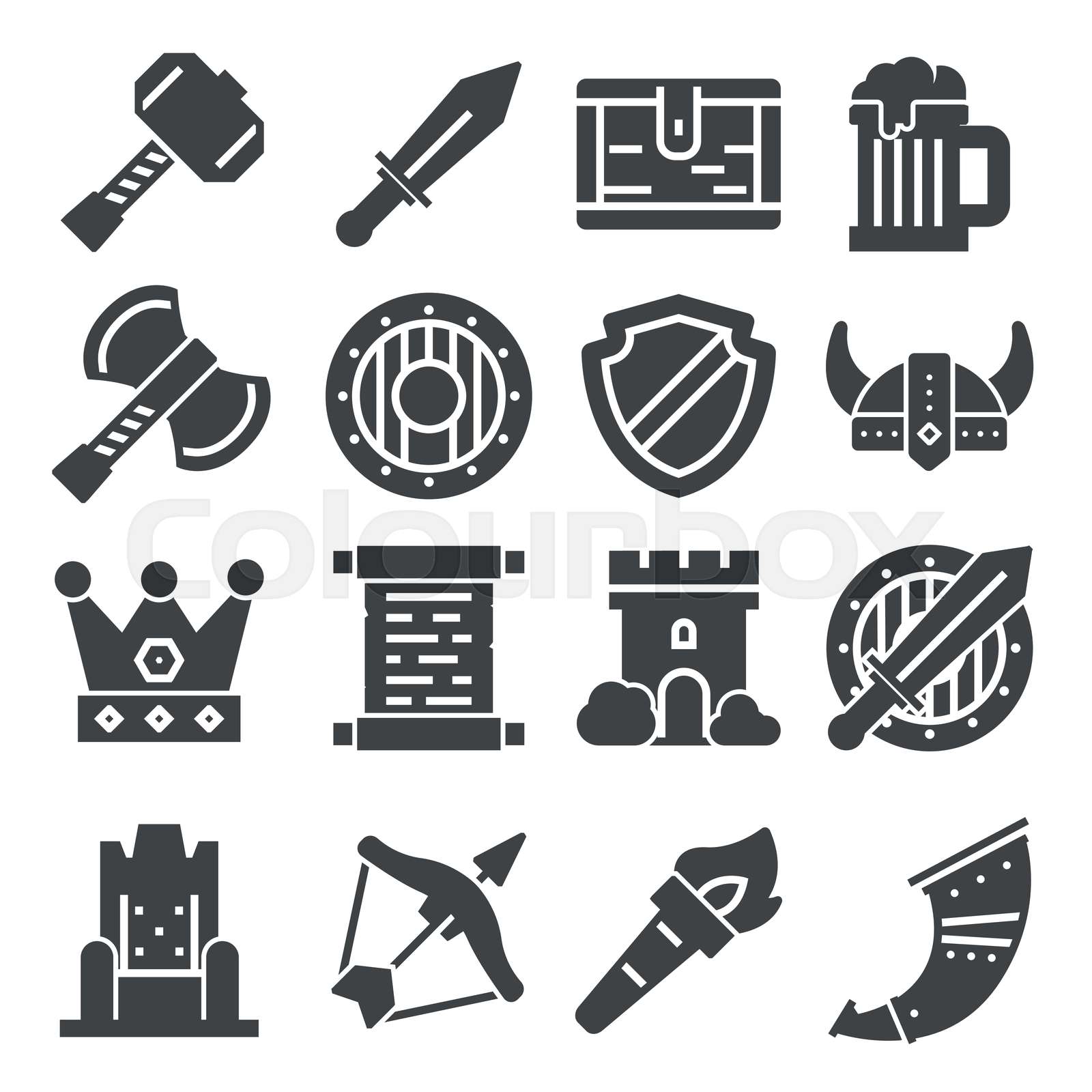 Simple Set of Medieval Related Vector Icons | Stock vector | Colourbox