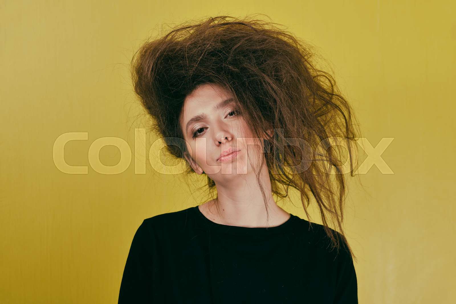 girl with a strange hair style | Stock image | Colourbox