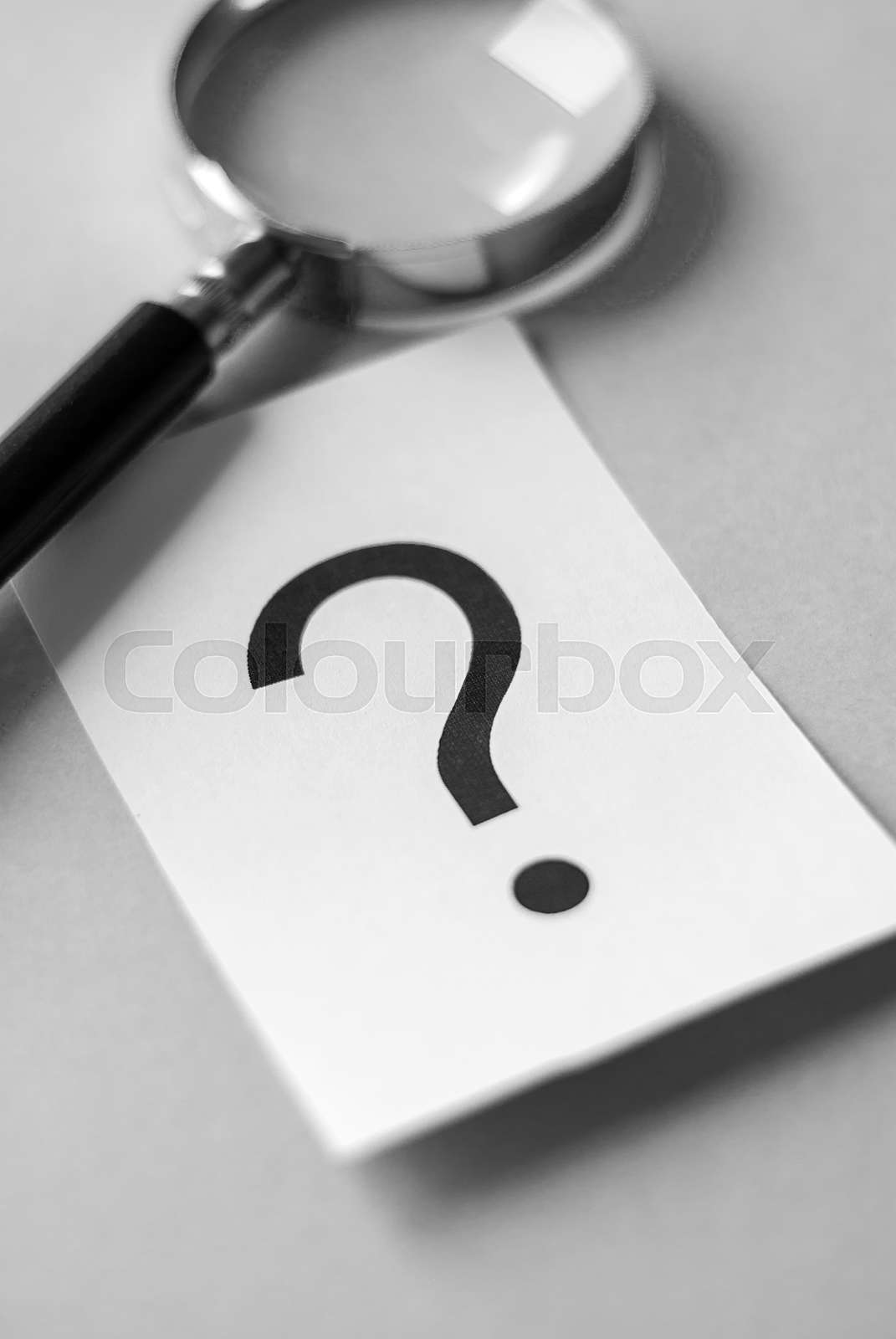 Card with a question mark | Stock image | Colourbox