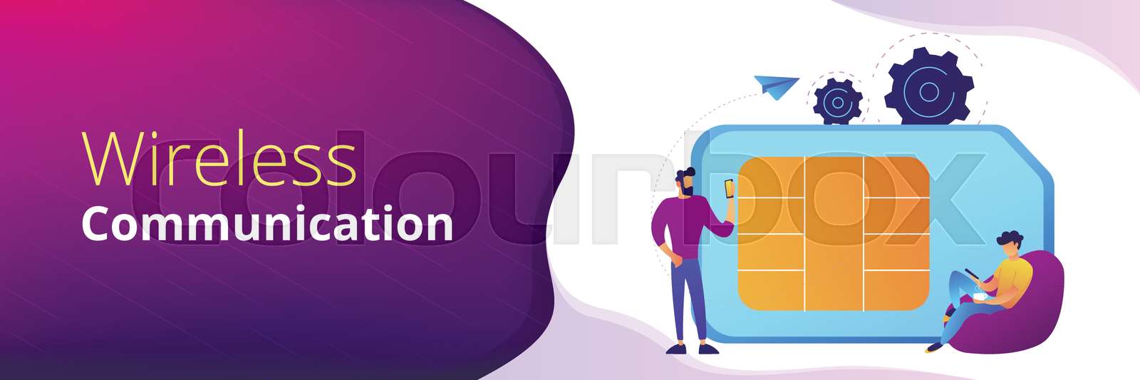 Mobile phones card header banner. | Stock vector | Colourbox