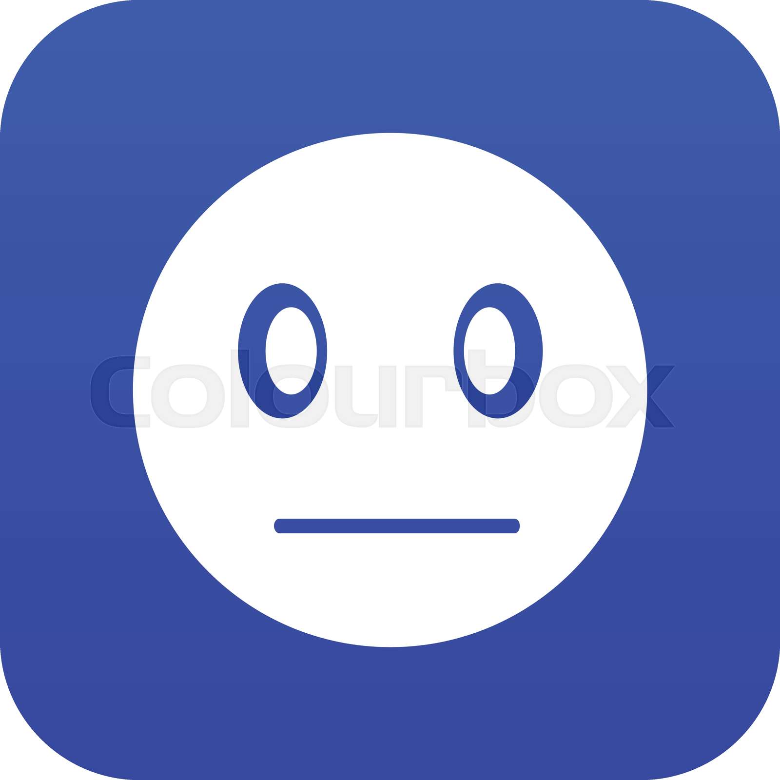 Suspicious emoticon digital blue | Stock vector | Colourbox
