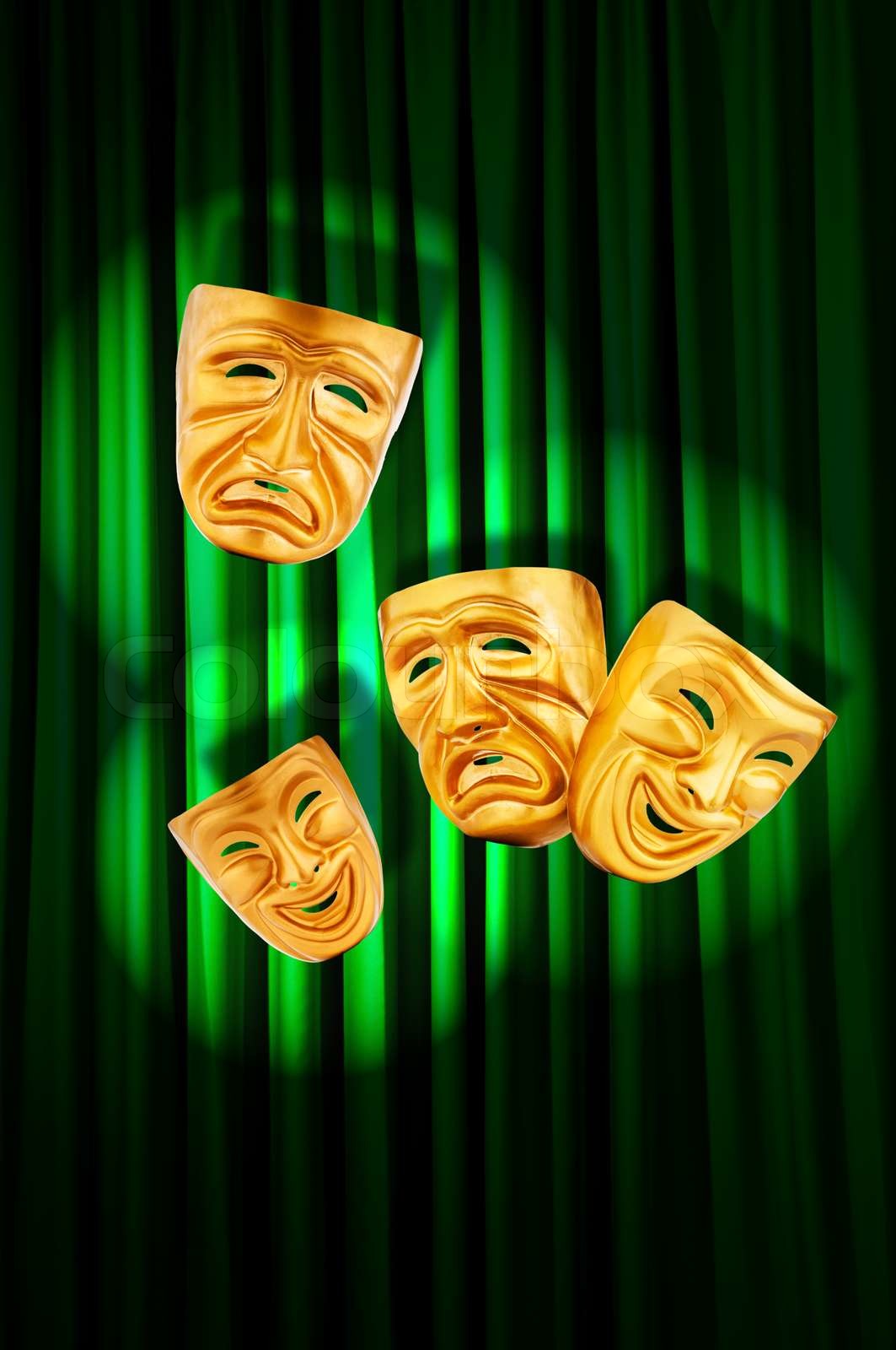 Theateraufführung Konzept mit Masken | Stock Bild | Colourbox