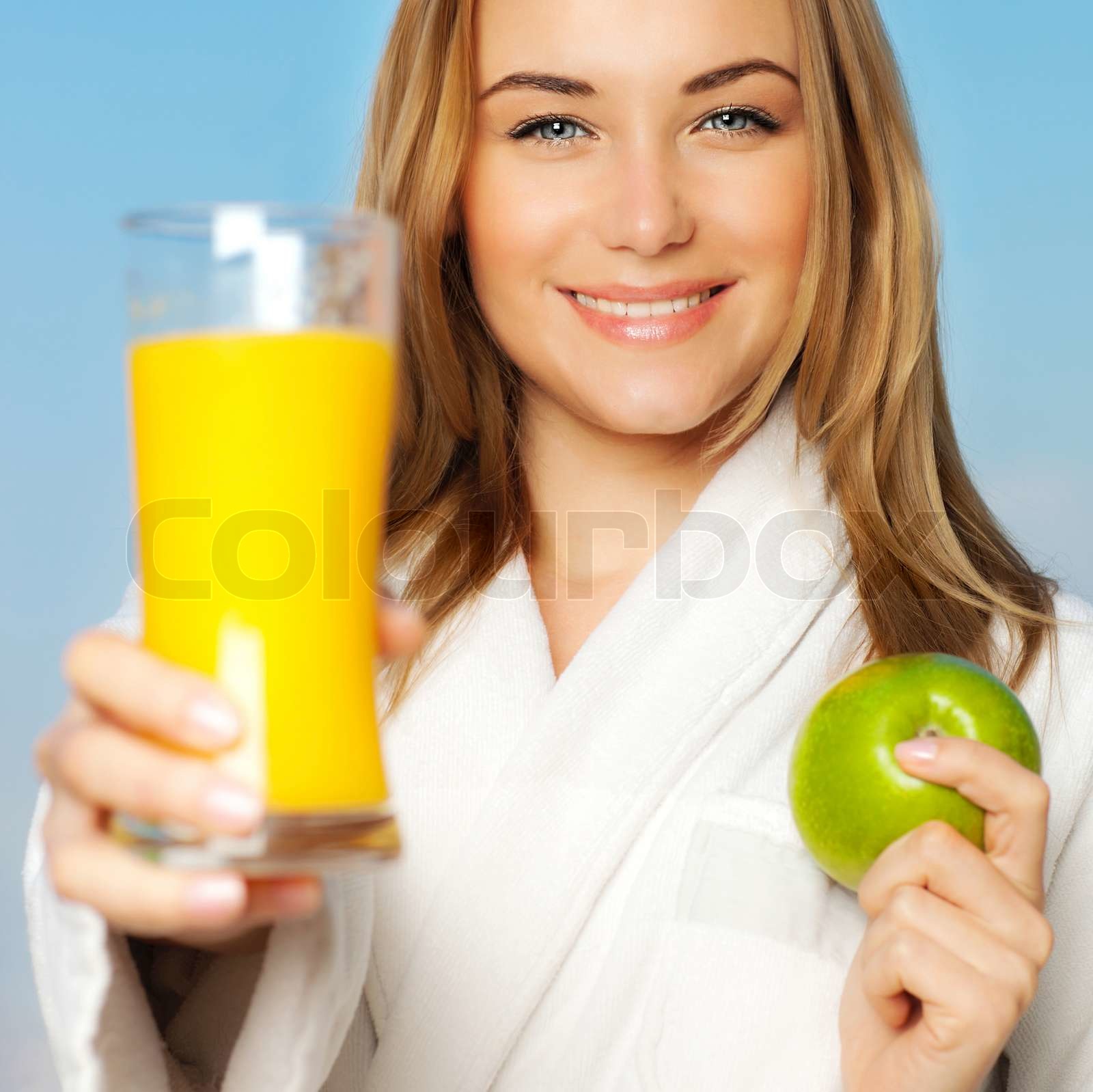 Healthy lovely young woman dieting | Stock image | Colourbox