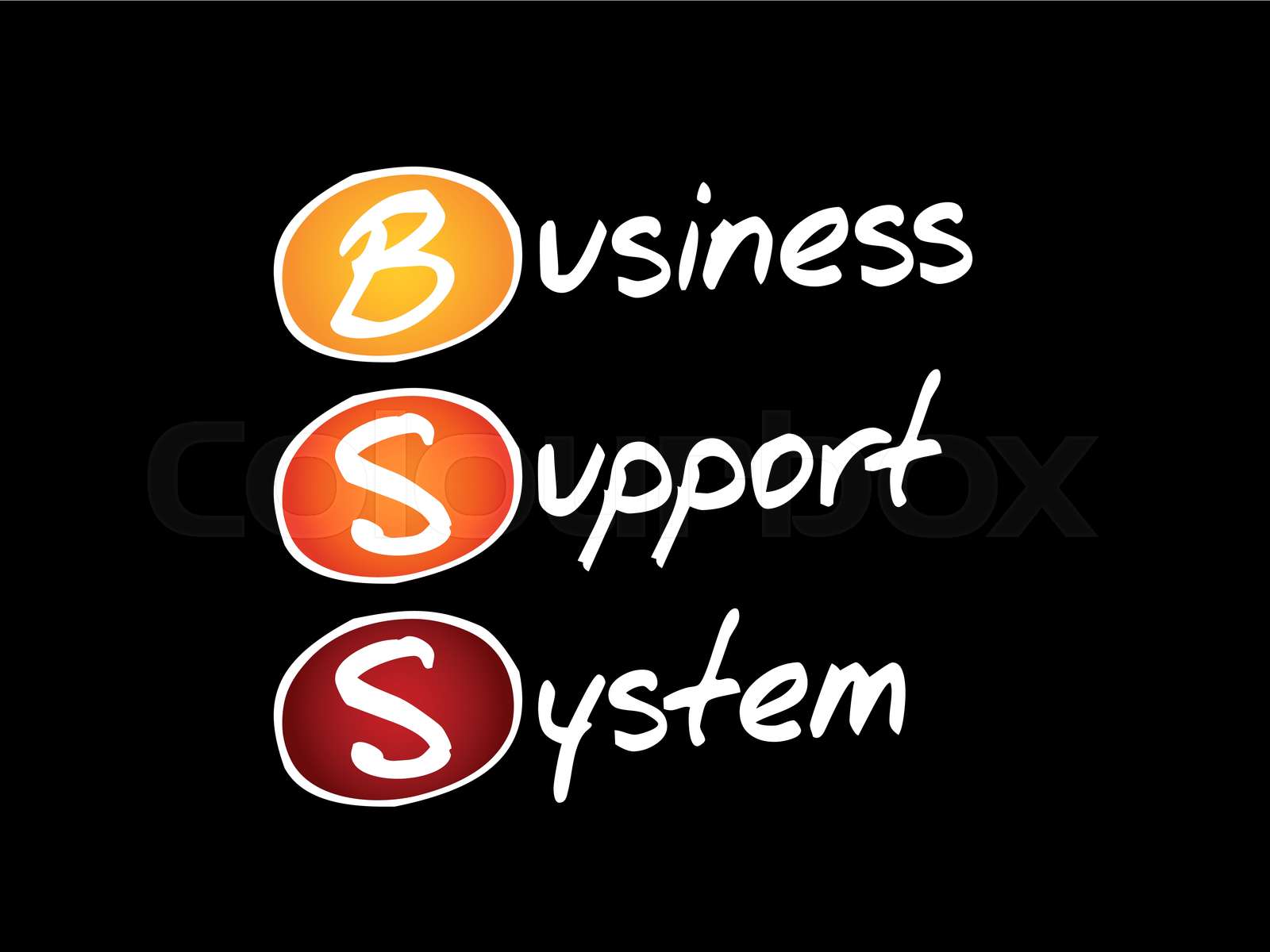BSS - Business Support System, acronym | Stock vector | Colourbox