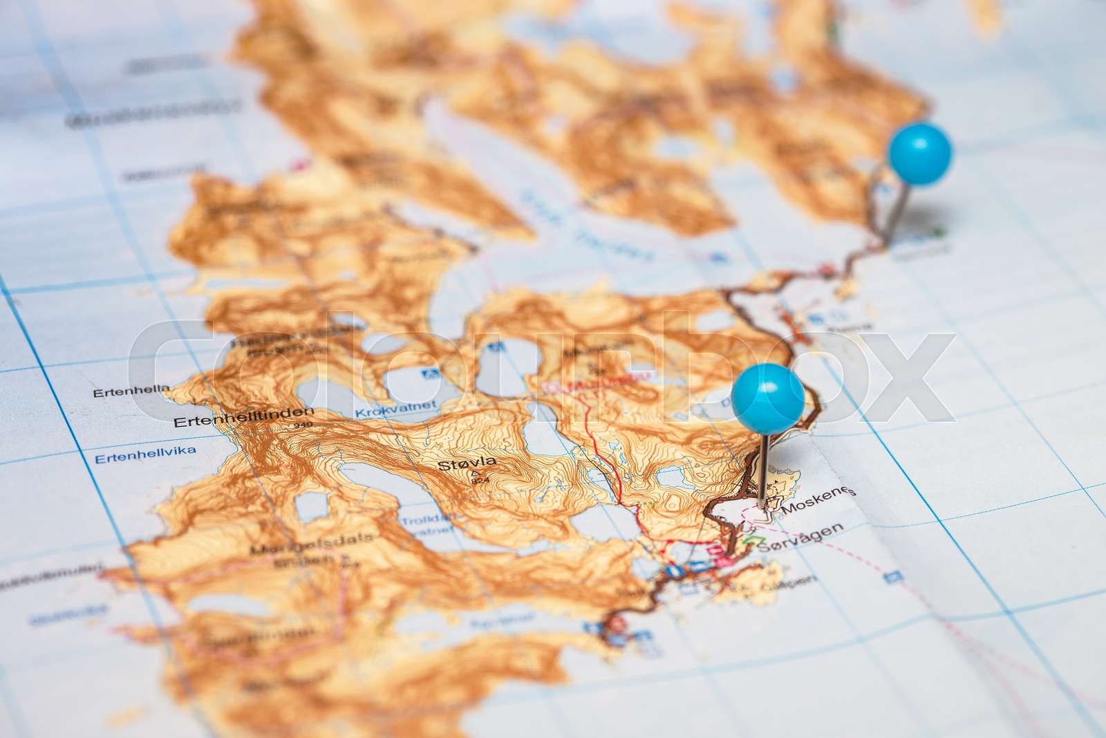 topographic map labels | Stock image | Colourbox