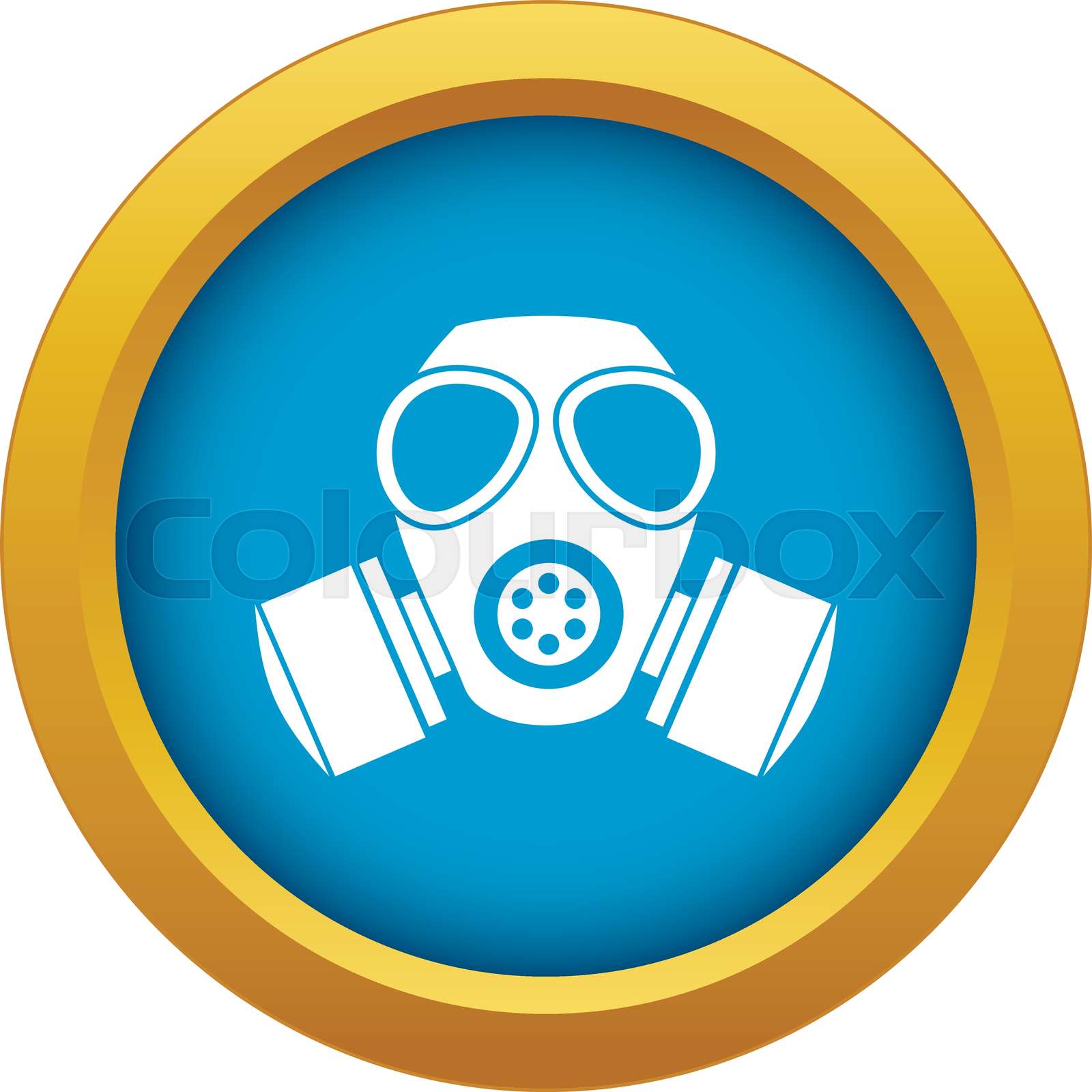 Chemical gas mask icon blue vector isolated | Stock vector | Colourbox
