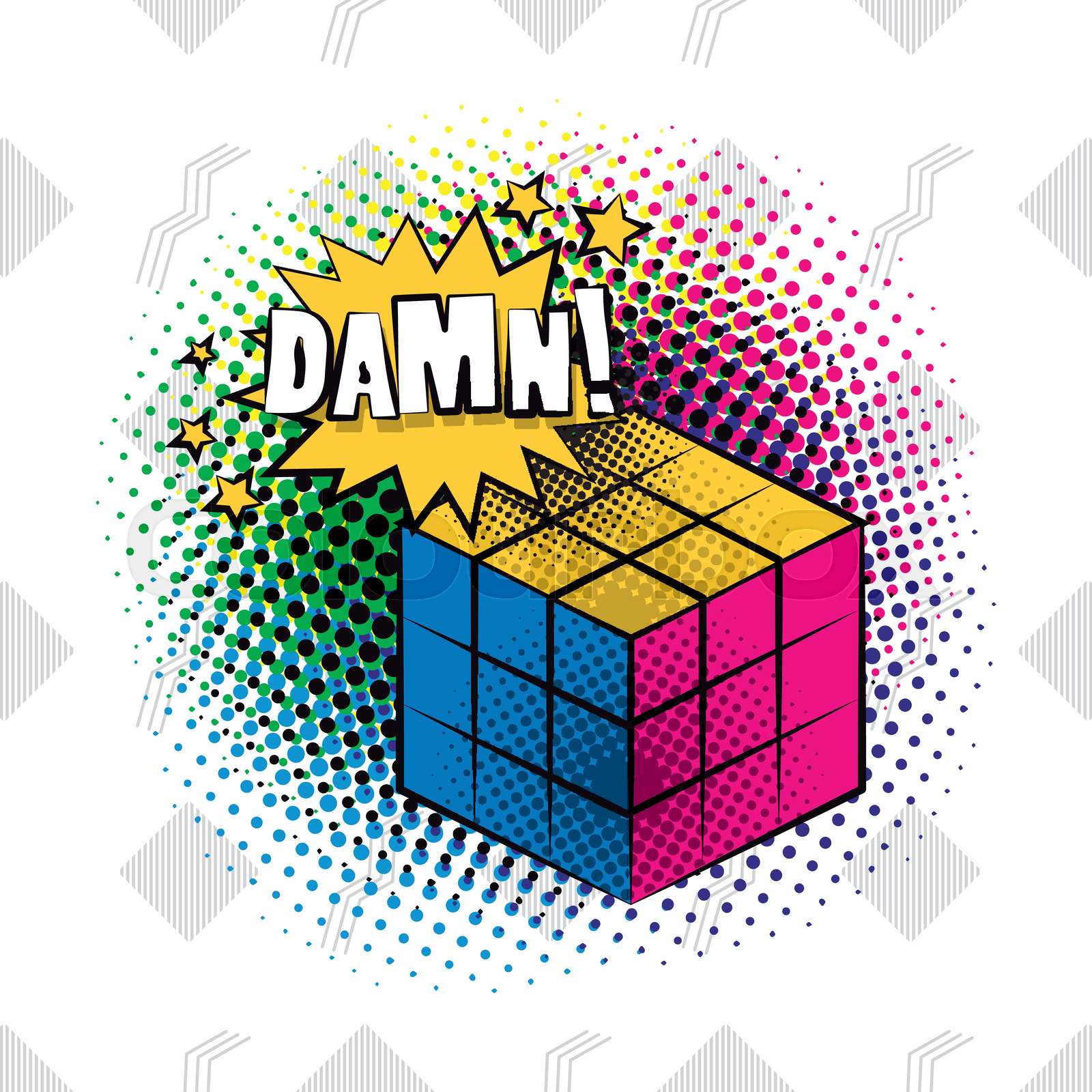 Pop art damn cartoons | Stock vector | Colourbox