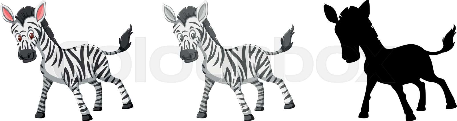 Set of zebra character | Stock vector | Colourbox