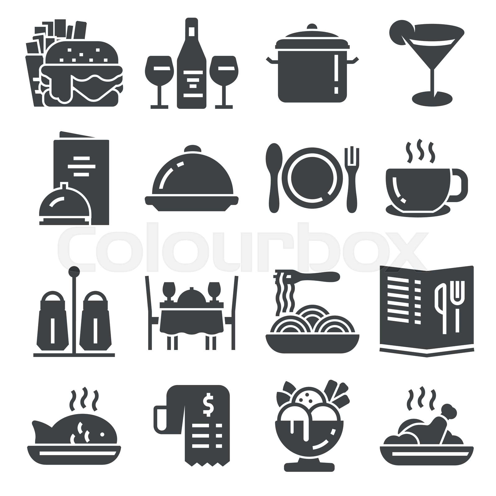 Restaurant icon set suitable for info graphics, websites and print ...