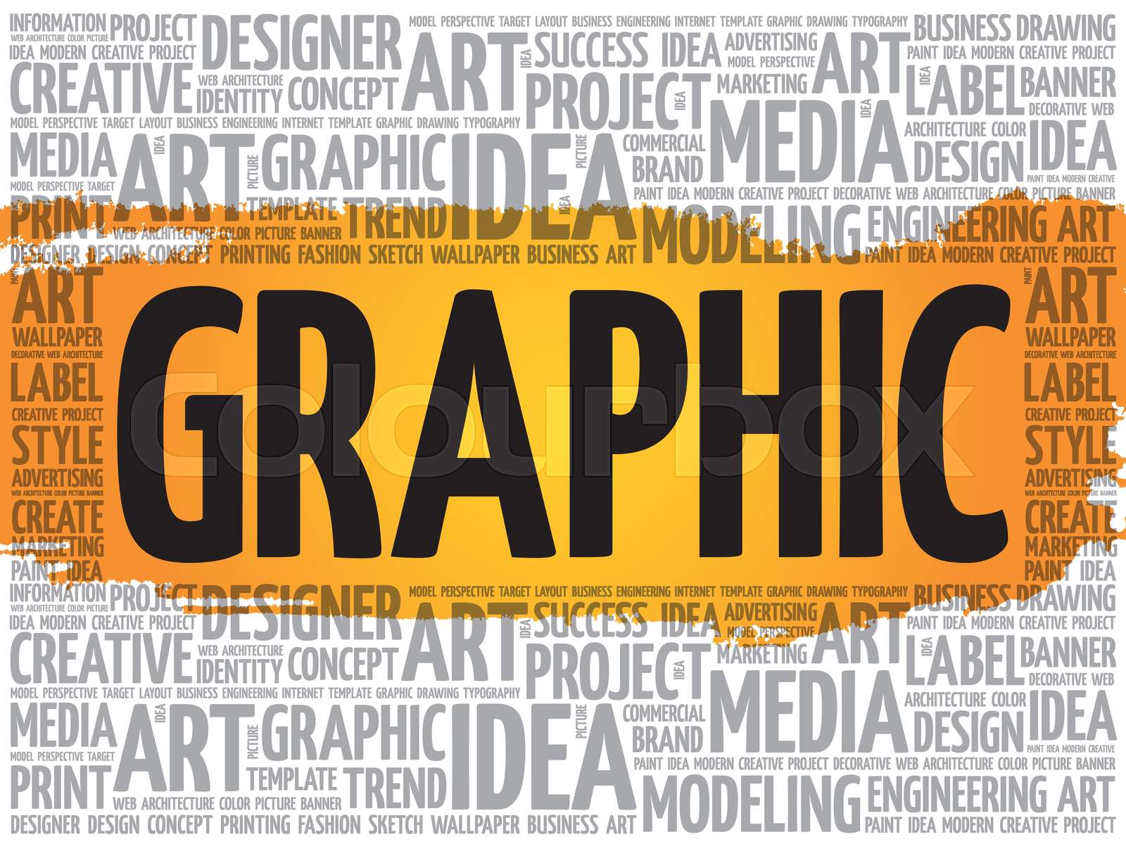 GRAPHIC word cloud, business concept | Stock vector | Colourbox