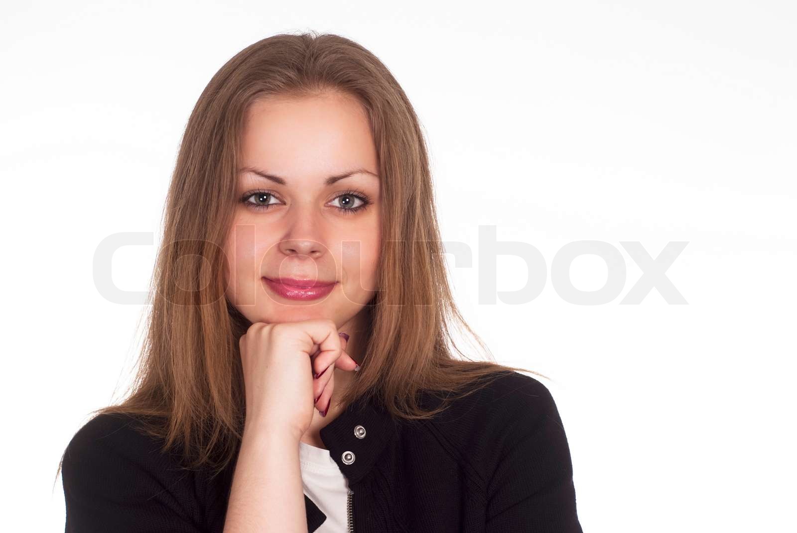 smart girl portrait | Stock image | Colourbox
